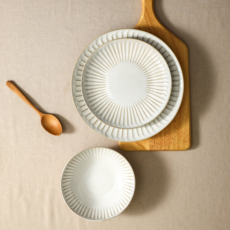 Stone Lain Linea 12-Piece Dinnerware Set Stoneware & Reviews | Joss & Main