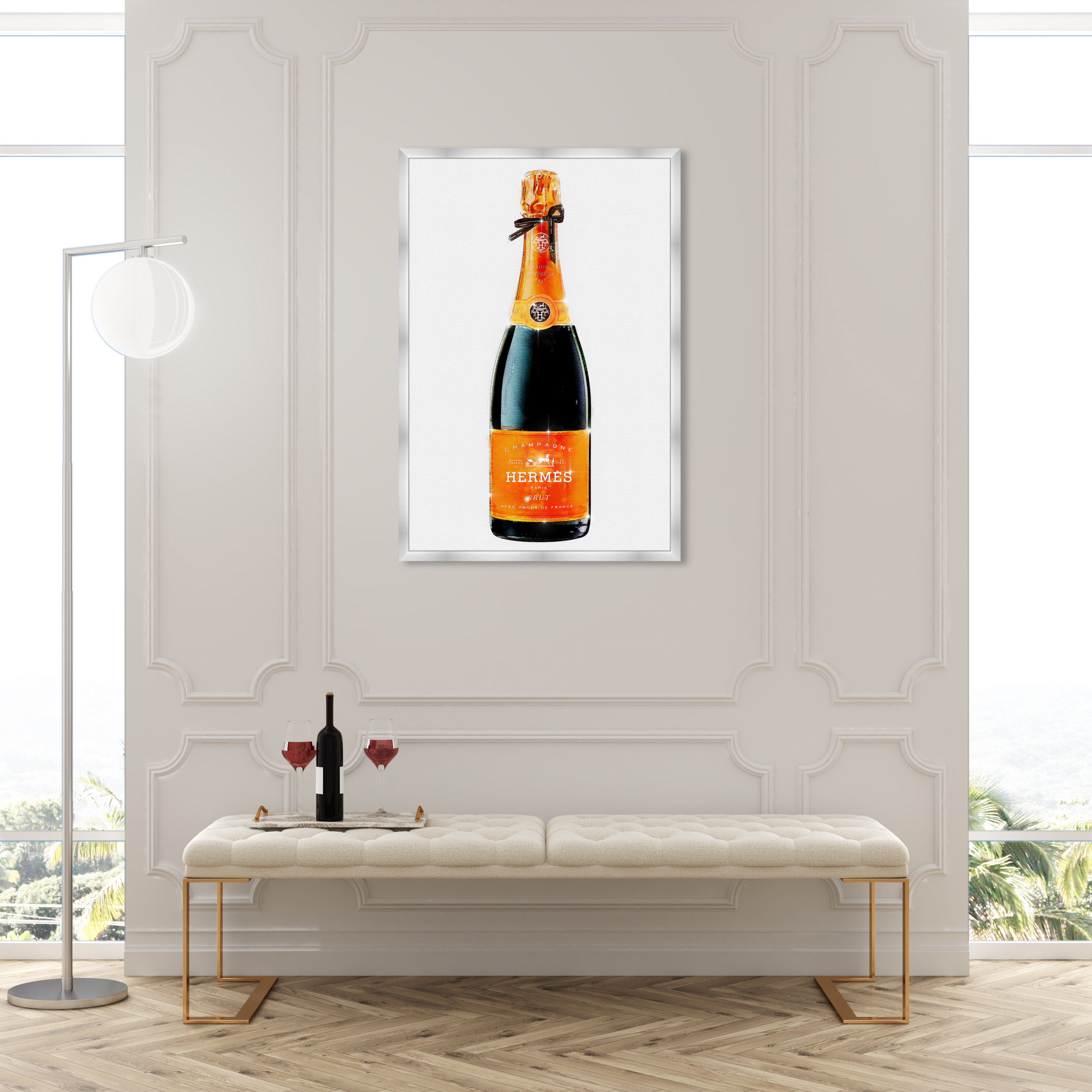 Oliver Gal Parisian Luxe Champagne, Glam Paris Bubbles " "Parisian Luxe ...