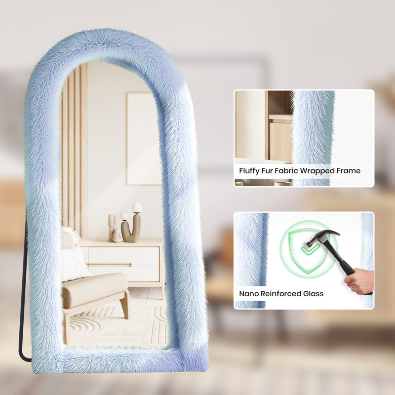 Mercer41 Jezell Manufactured Wood Arch Floor Mirror & Reviews | Wayfair