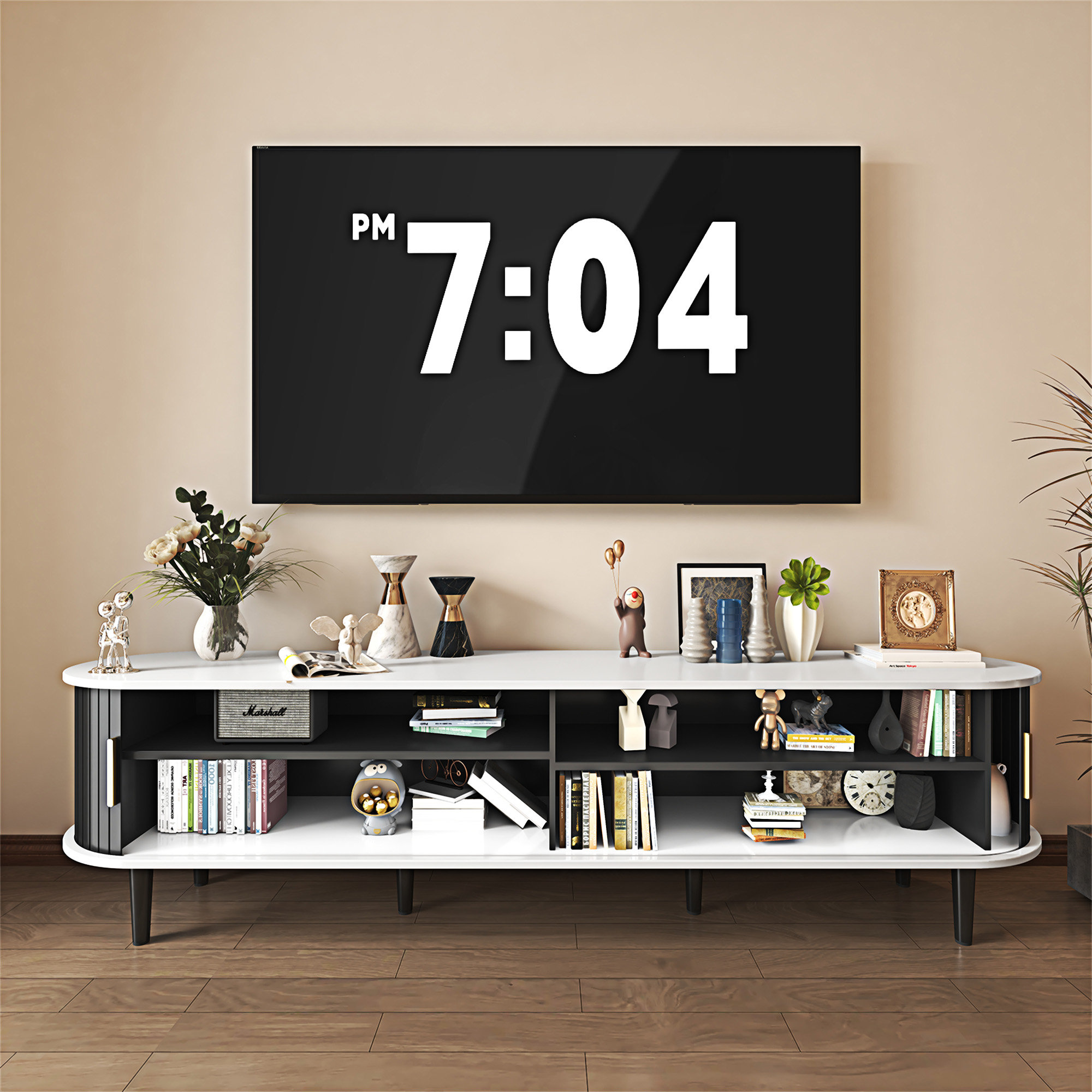 Hokku Designs 70 Inches Mid-Century TV Stand | Wayfair