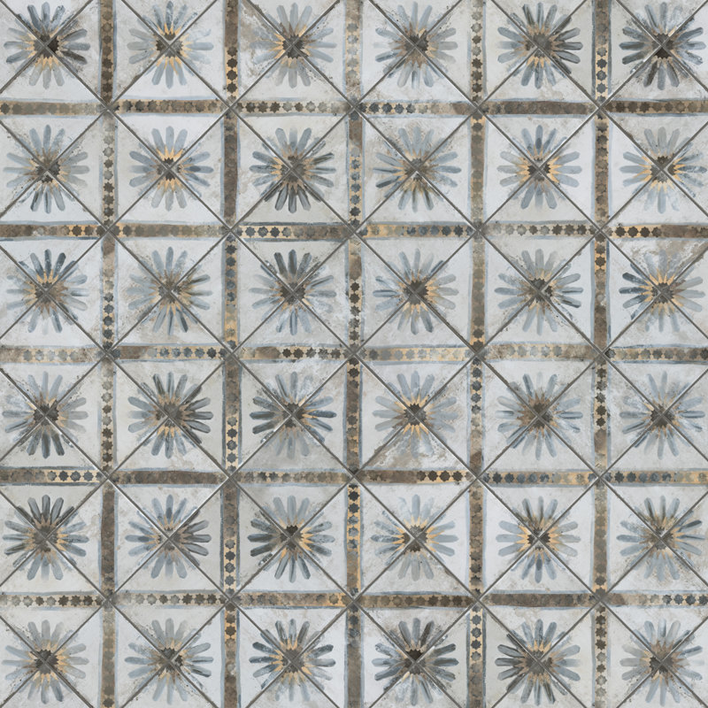 Merola Tile Harmonia 13" x 13" Ceramic Patterned Wall & Floor Tile ...