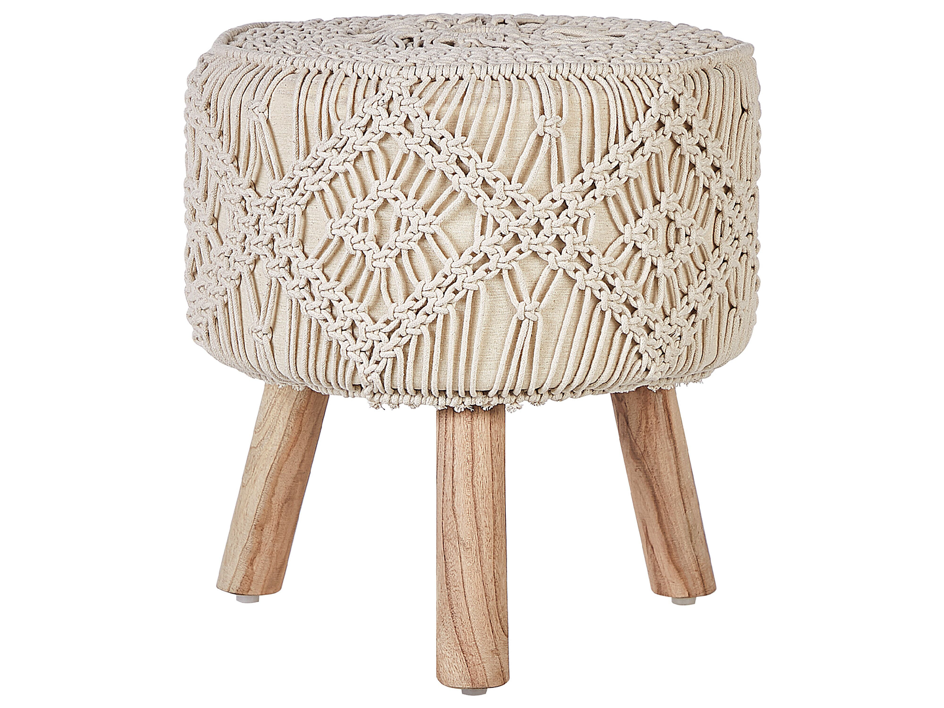 Fjørde & Co Malik 40Cm Round Geometric Footstool Ottoman | Wayfair.co.uk