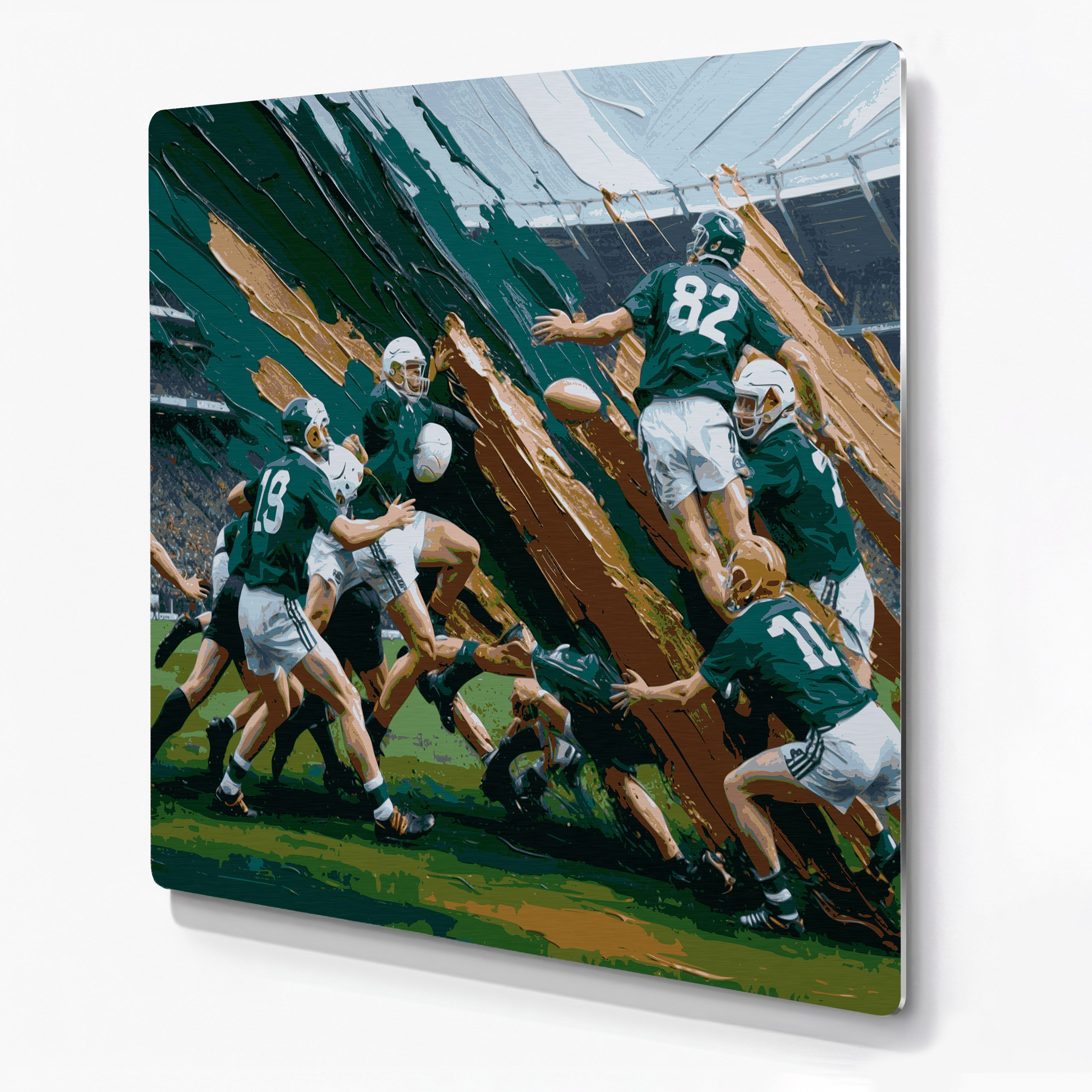 Brayden Studio® Sports Gaelic Football Green Metal Wall Art | Wayfair
