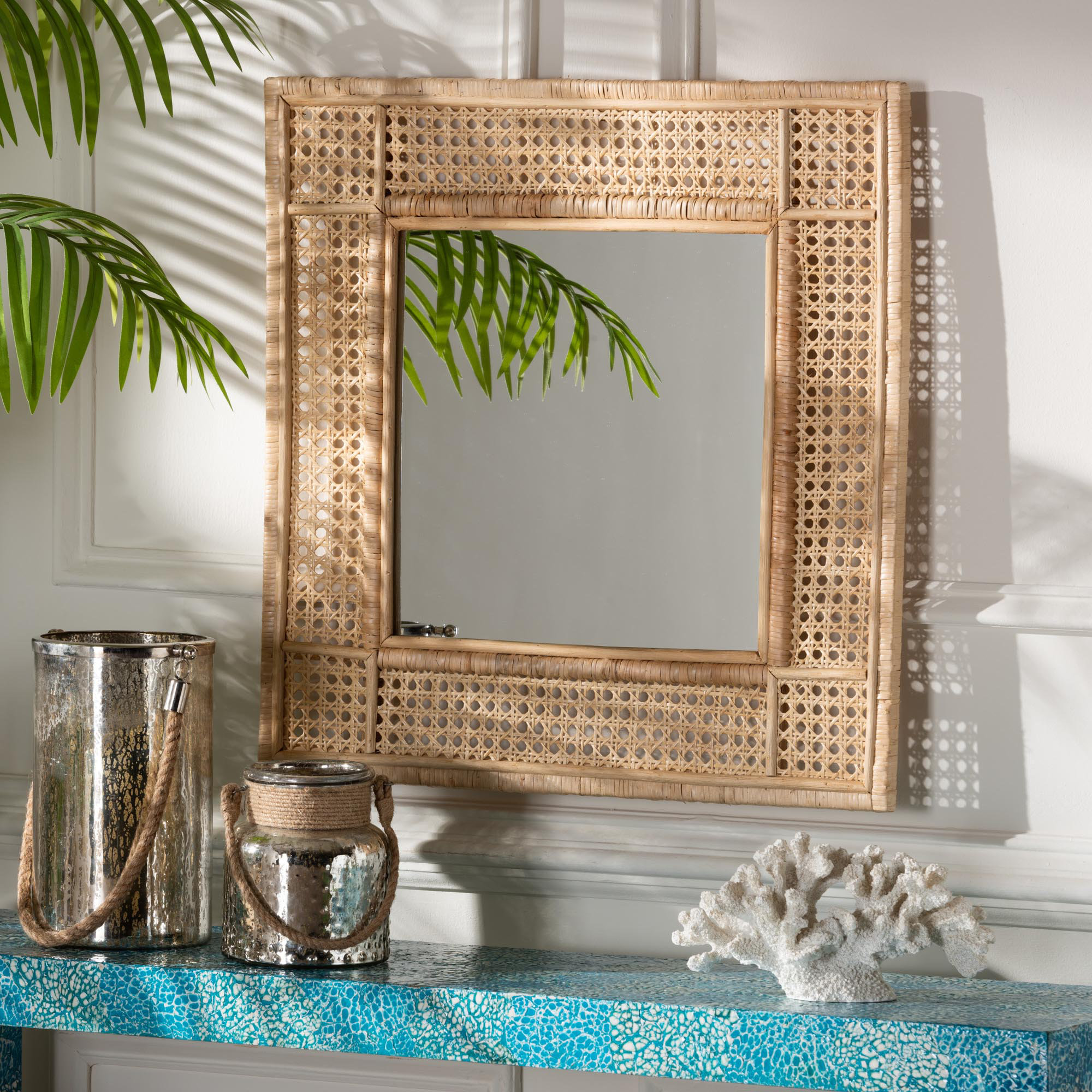 Bay Isle Home™ Miroir mural en osier / rotin Brierra - Wayfair Canada