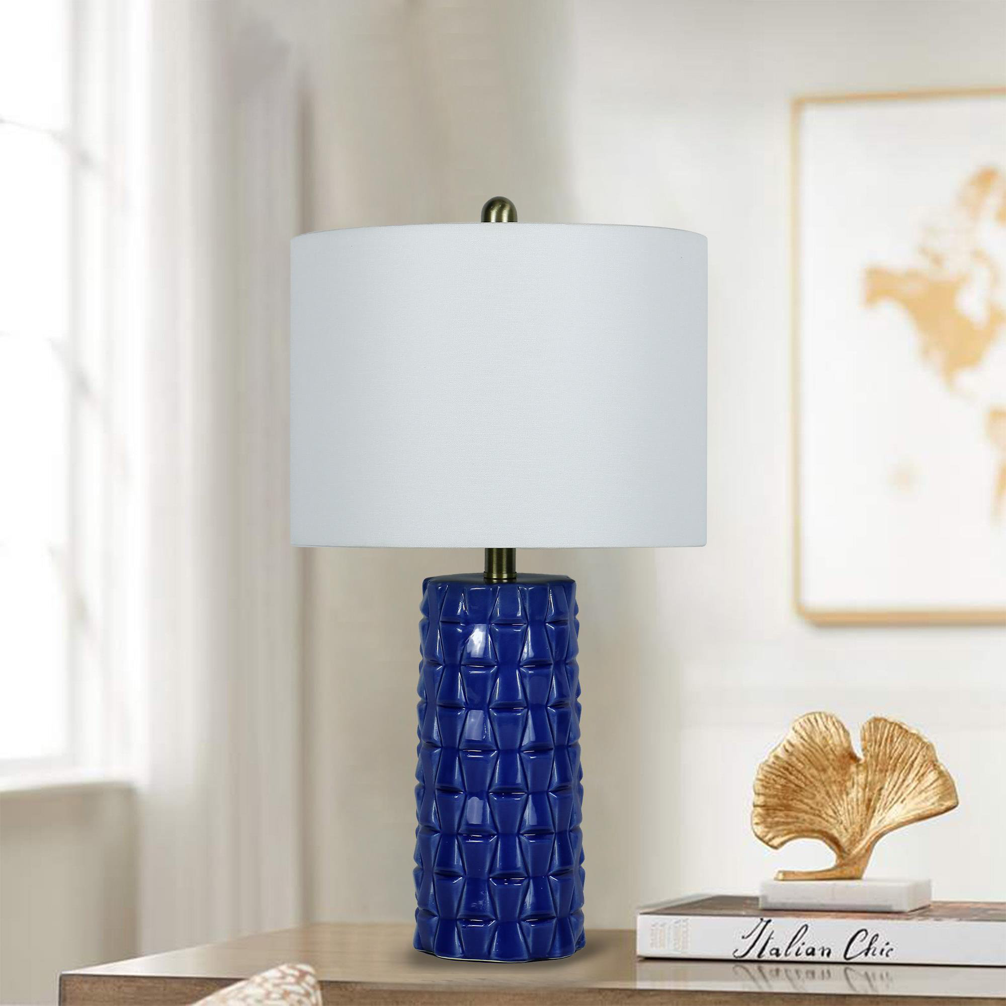 Wrought Studio 24.5" Sculptured Column Table Lamp | Wayfair