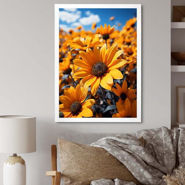 Gracie Oaks Bethene Yellow Dancing Sunflowers I On Canvas Print | Wayfair