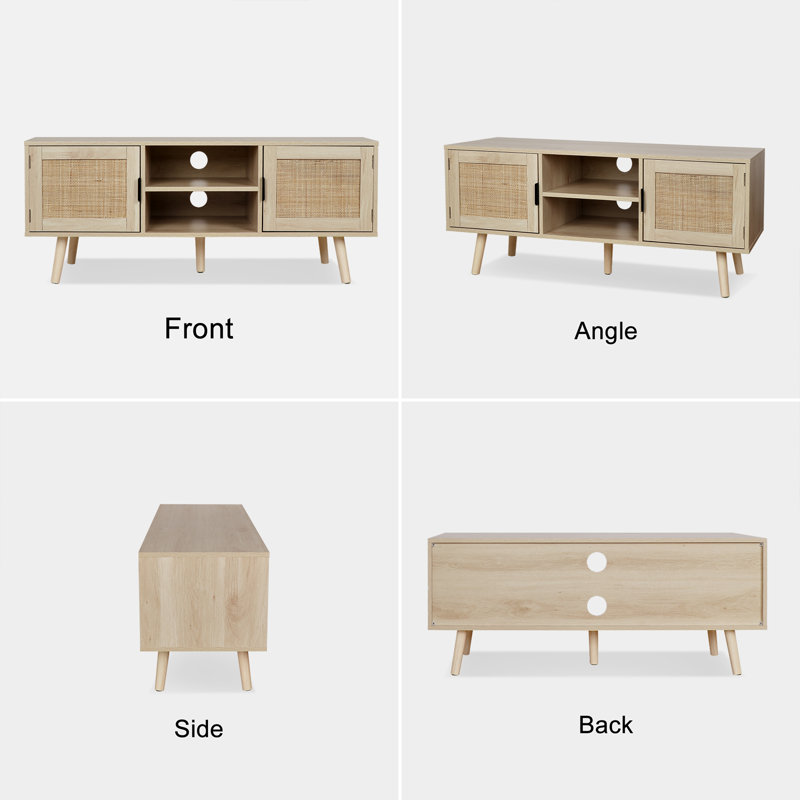 George Oliver Boyt Rattan TV Stand for TV's up to 55 & Reviews | Wayfair