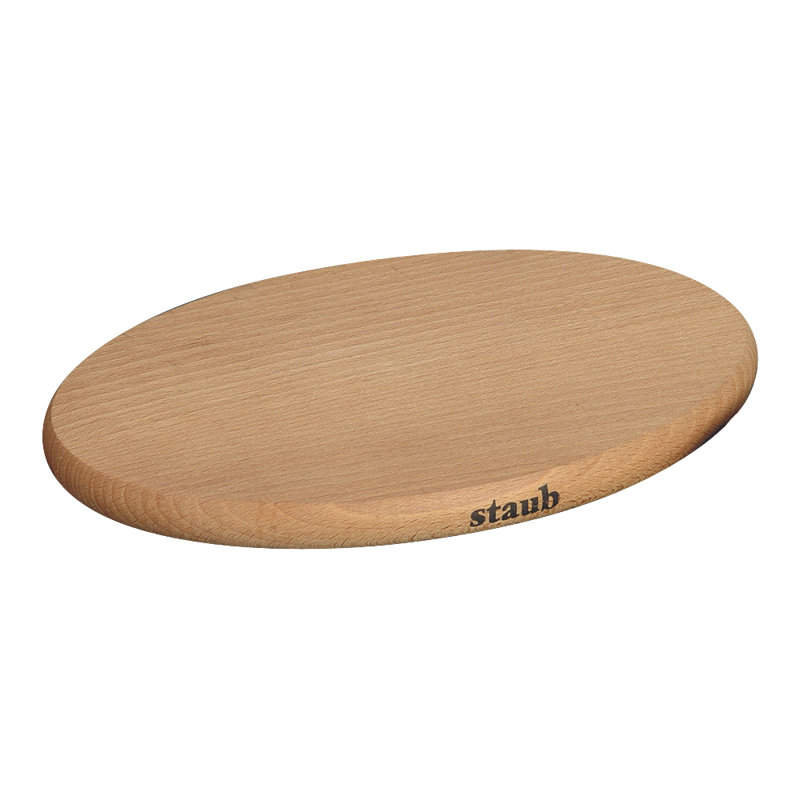 Staub 8.25-inch Oval Magnetic Wood Trivet | Wayfair