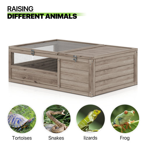 Tucker Murphy Pet™ Byers Wooden Turtle Hutch House Small Animal Reptile ...