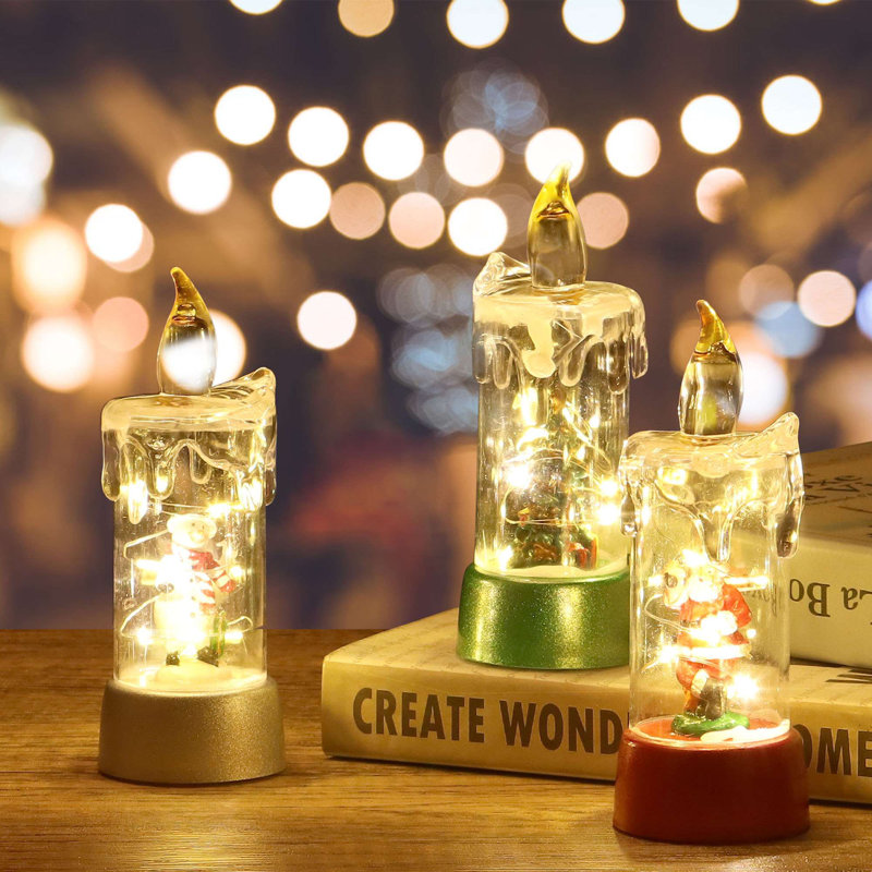 The Holiday Aisle® Christmas Flameless Candles Battery Operated LED ...