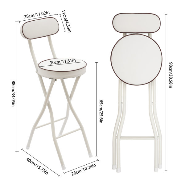 Ebern Designs 2PCS Folding Stool High Chairs | Wayfair