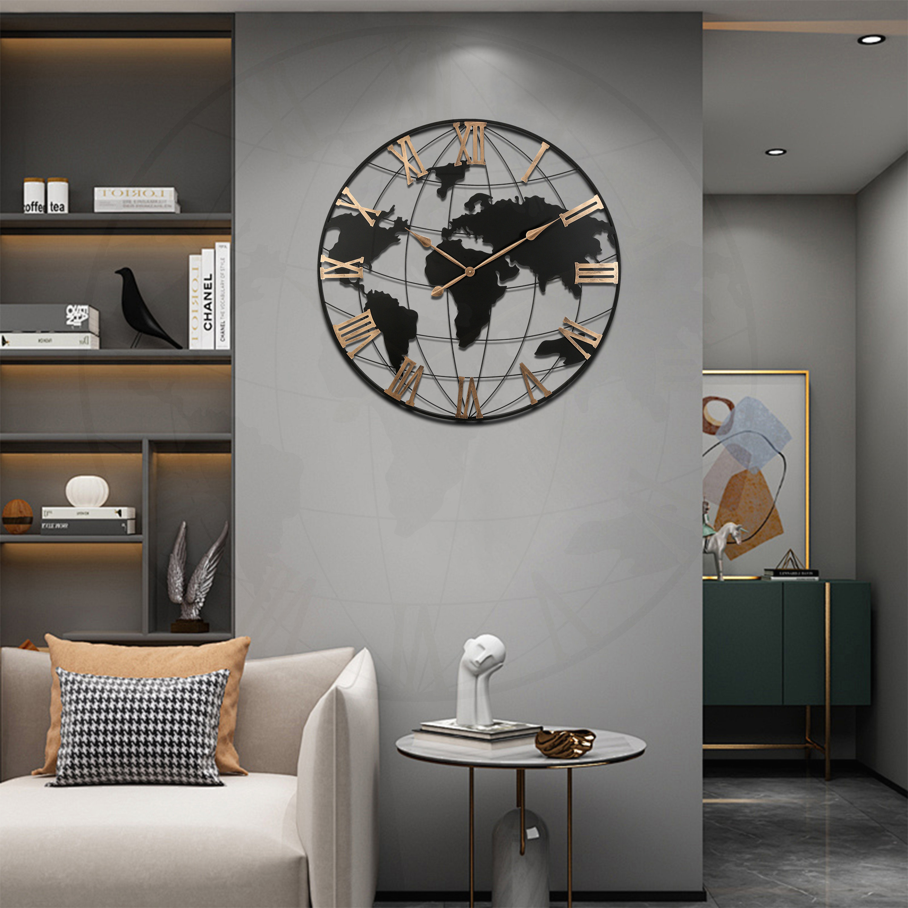 Red Barrel Studio® 36 Inch Modern Silent World Map Wall Clock | Wayfair