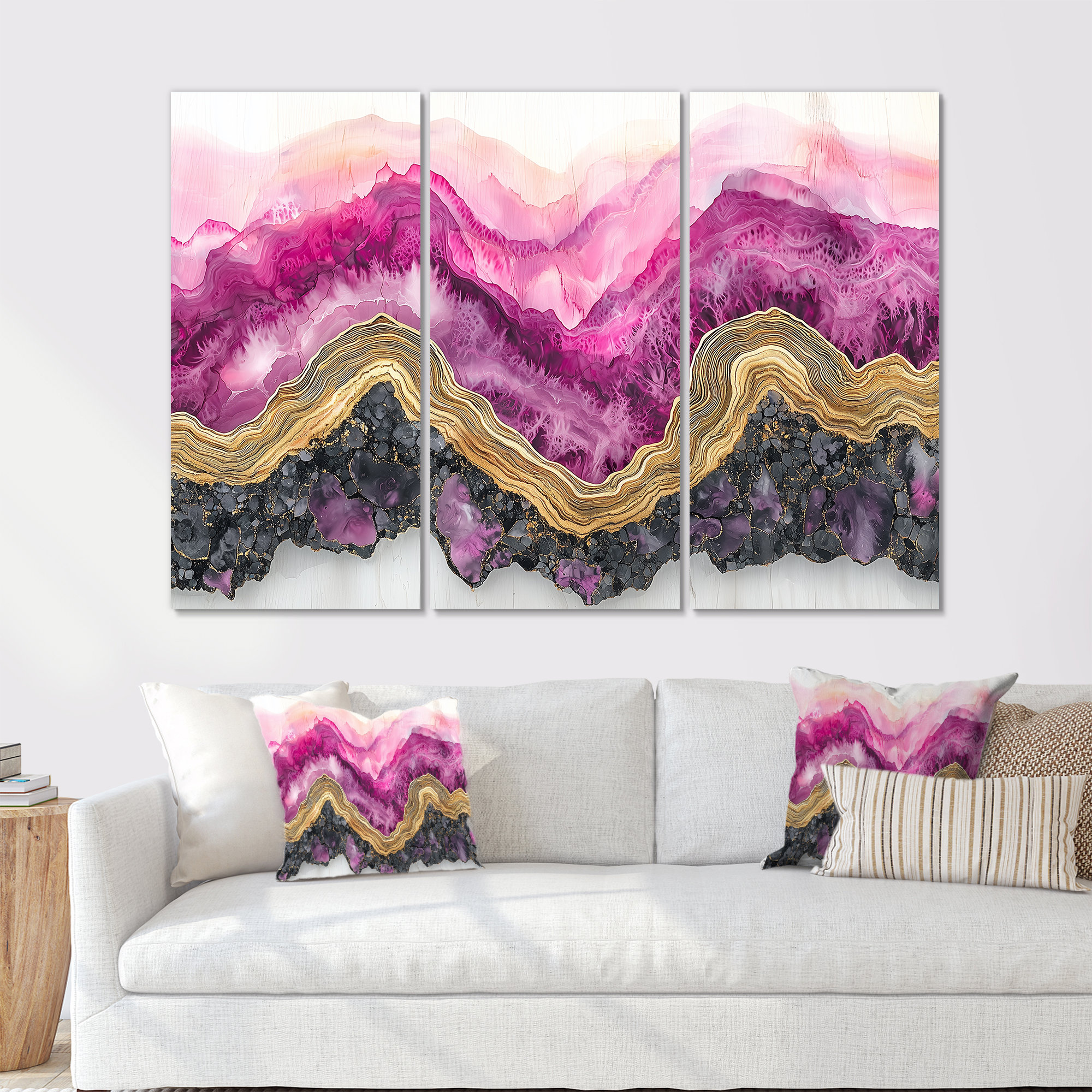 Latitude Run® Forest River Of Amethyst Crystal II - Forest Wall Art ...