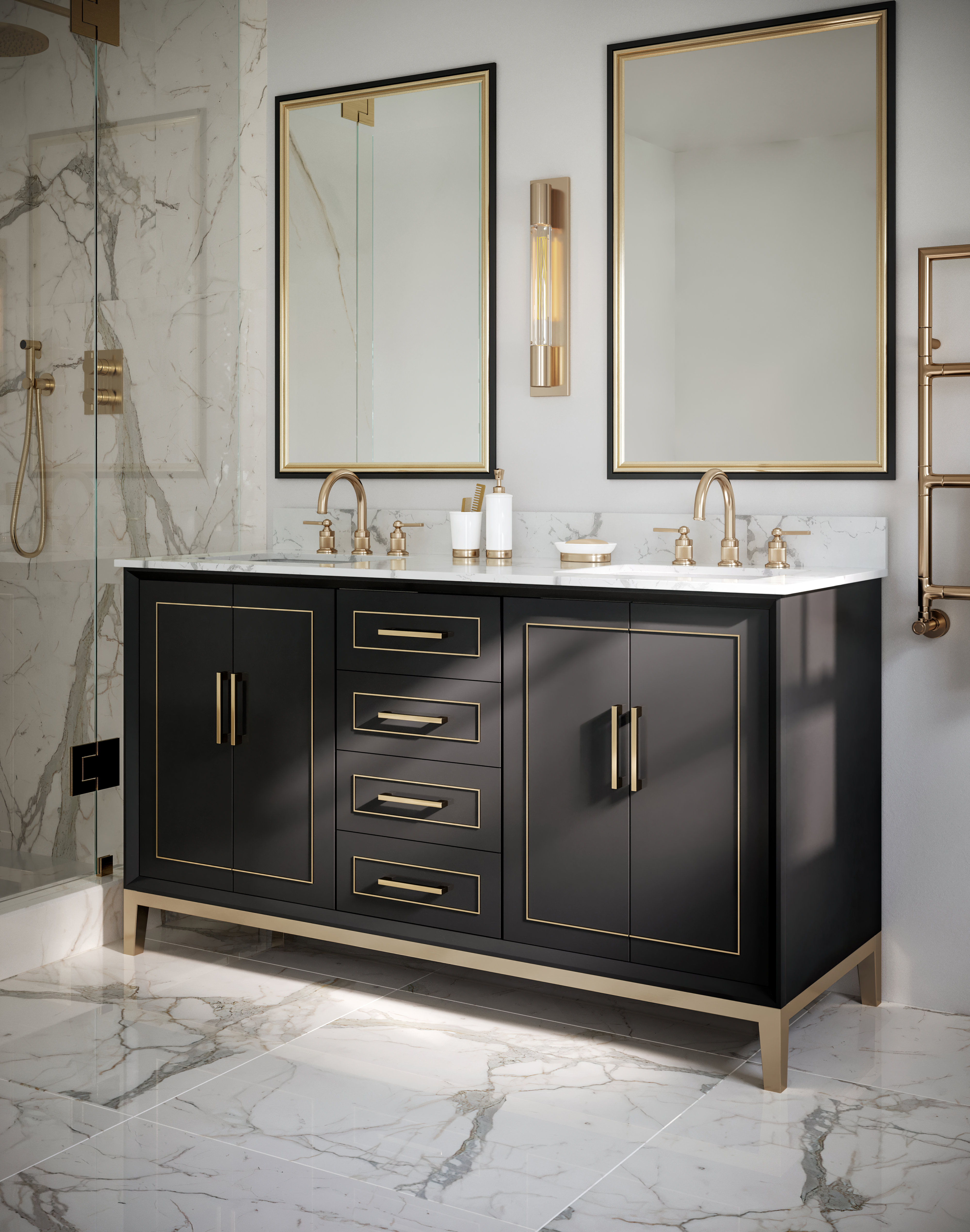 BEMMA Gracie 60" Double Bathroom Vanity Set & Reviews | Wayfair