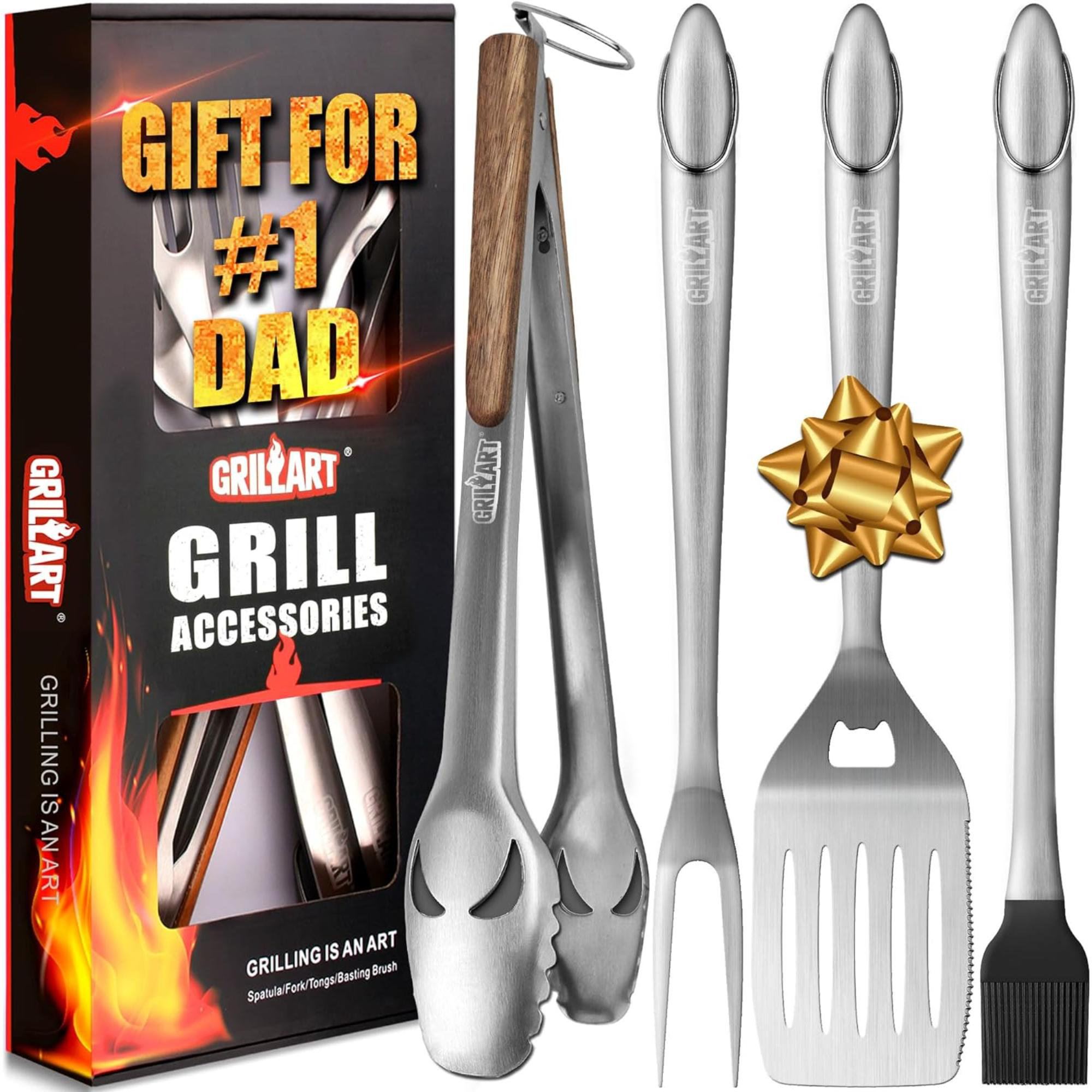 Textiles Hub BBQ Tools Grill Tools Set -18Inch Grilling Tools BBQ Set ...