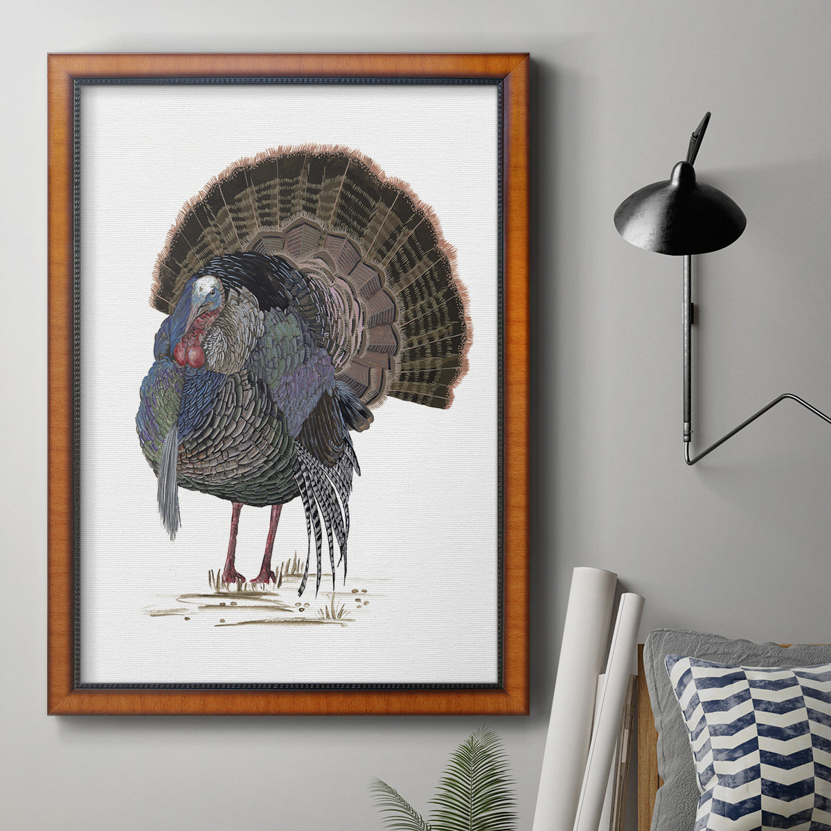 The Holiday Aisle® Turkey Study II Premium Framed Canvas- Ready To Hang ...