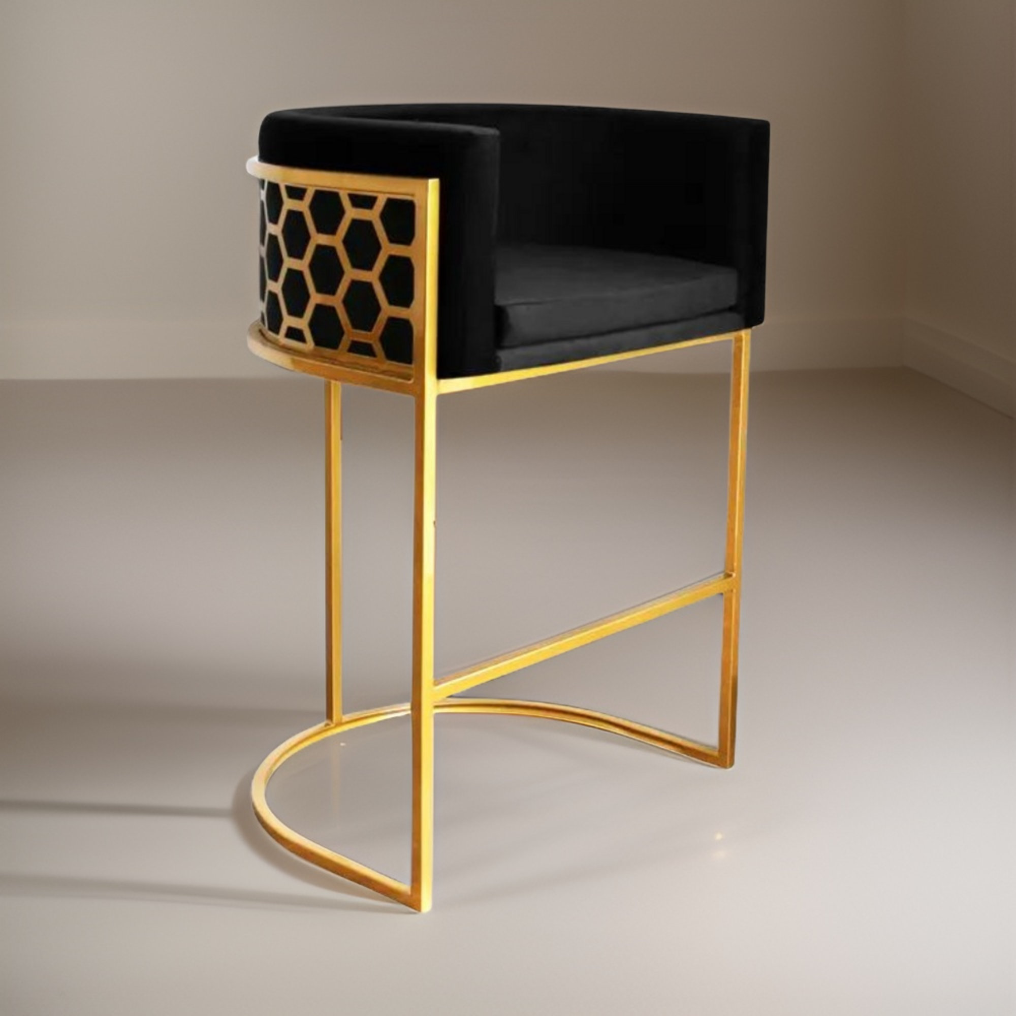 CANDLE LIGHT DECOR Maluma Upholstered 28'' Counter Stool with Metal ...