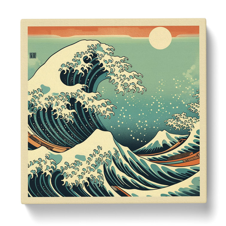 House of Hampton Japanese Wave Art Deco | Wayfair.co.uk