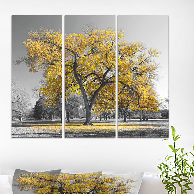 East Urban Home 'Big Golden Tree' Photographic Print Multi-Piece Image ...