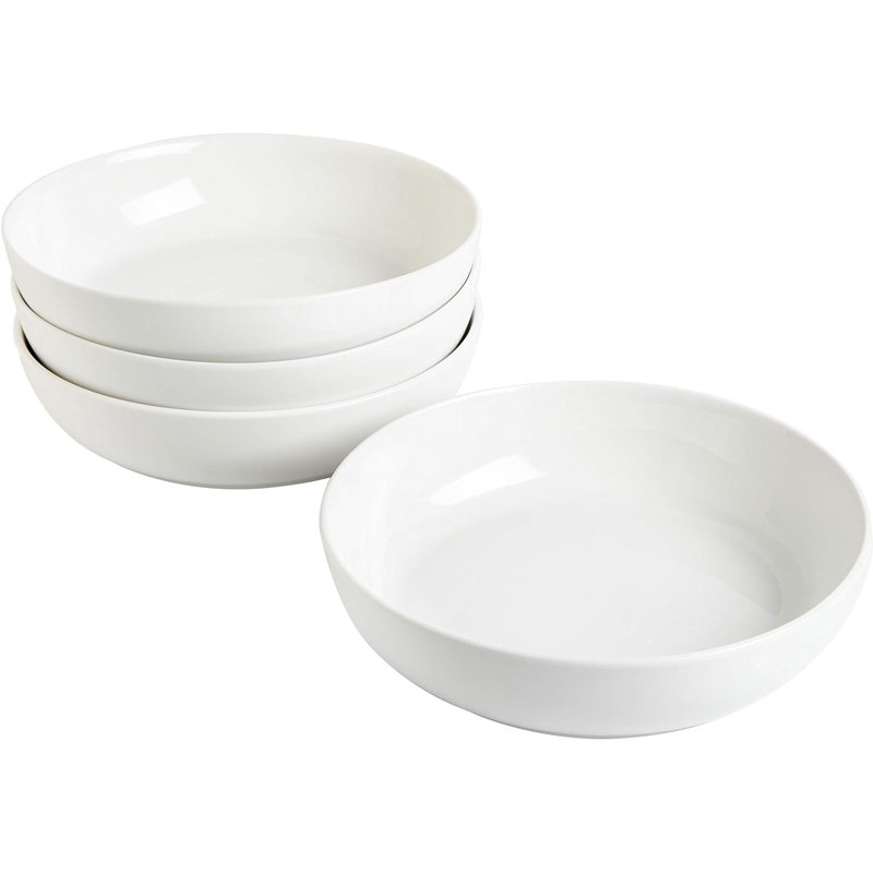 Gibson Home Zen Buffet 4-Piece Dinner and Pasta Bowl Set - White | Wayfair
