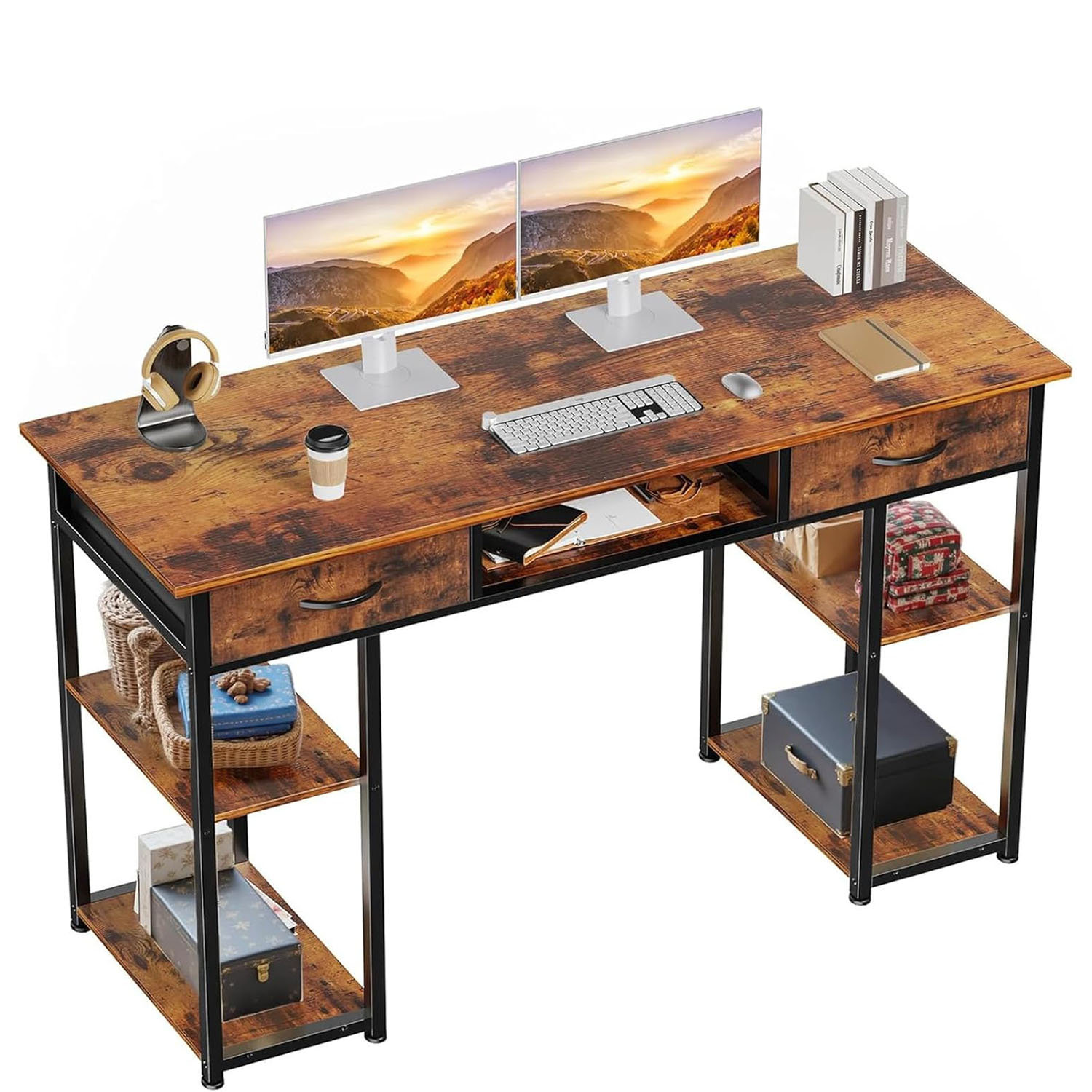 Ebern Designs Computer Desk - 48 Inch Home Office Bedroom Writing Study ...