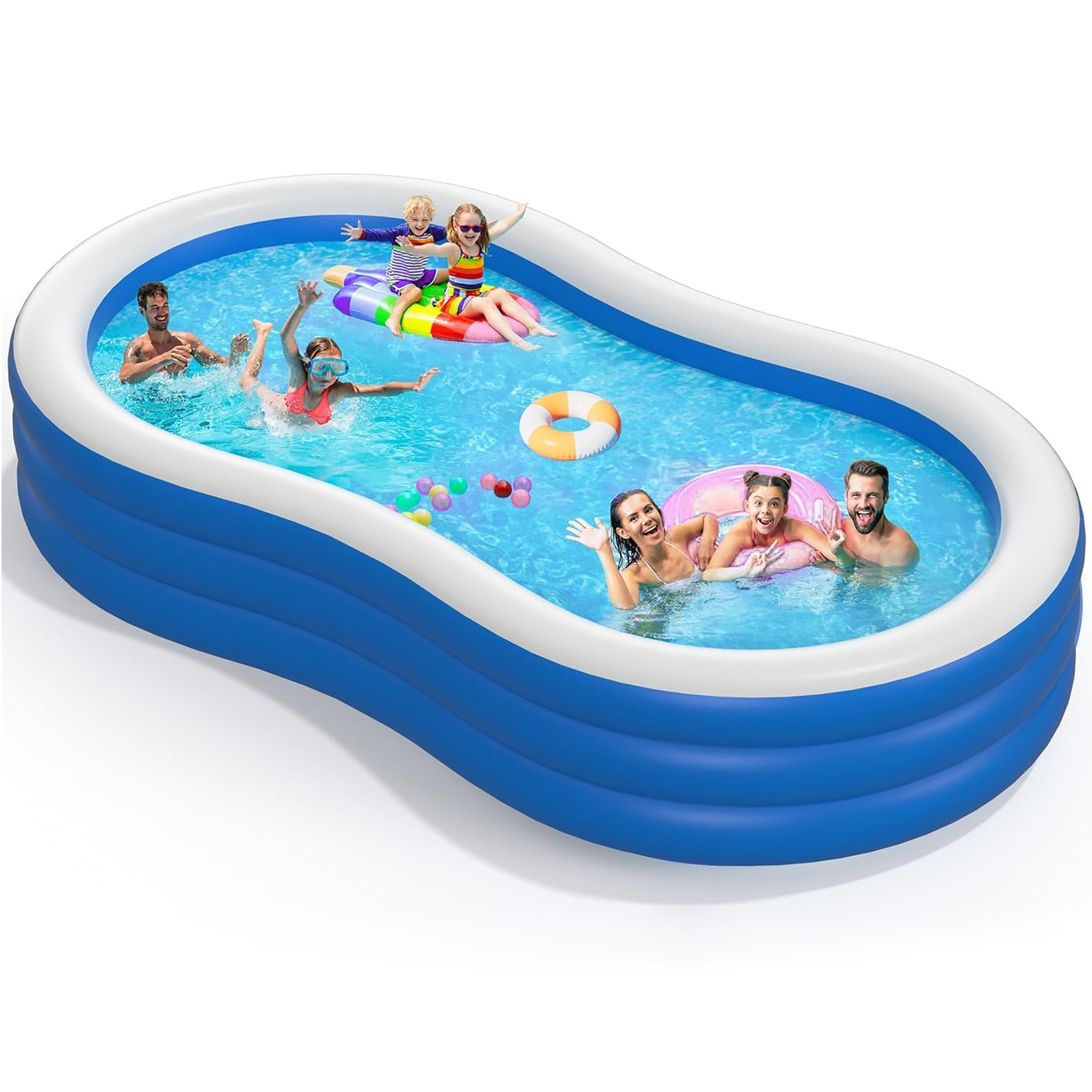 PSWY Extra Large Inflatable Pool: Ideal for Adult-Friendly Summer ...