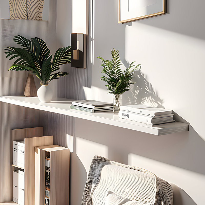 Ebern Designs 48" Wall Mounted Floating Shelf & Reviews | Wayfair