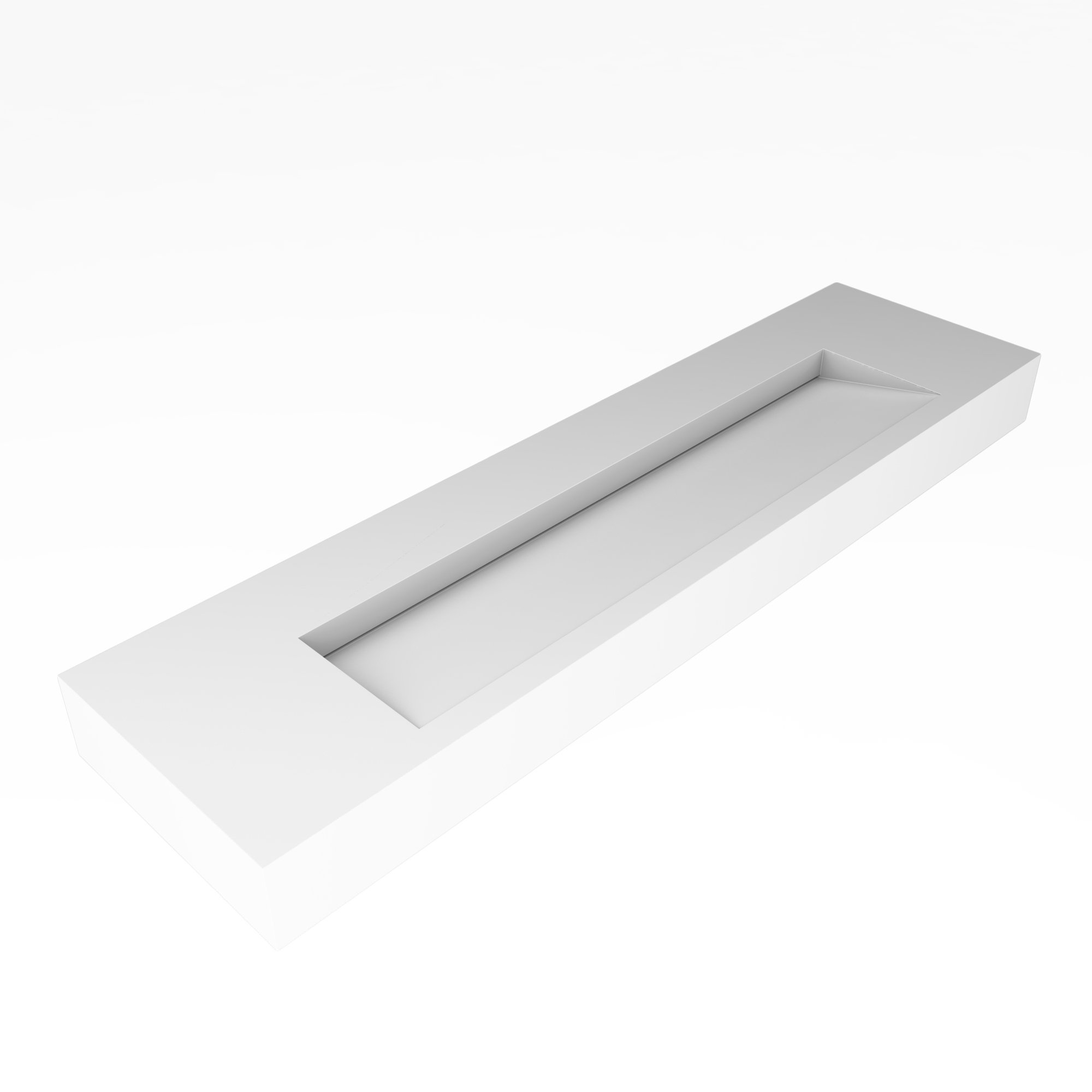 CastelloUSA Pyramid 72" Rectangular Wall Mount Bathroom Sink & Reviews ...