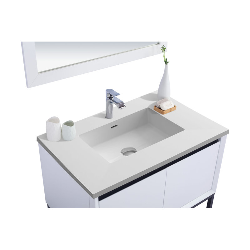 Brayden Studio® Riey 36'' Single Bathroom Vanity with Stone Top | Wayfair