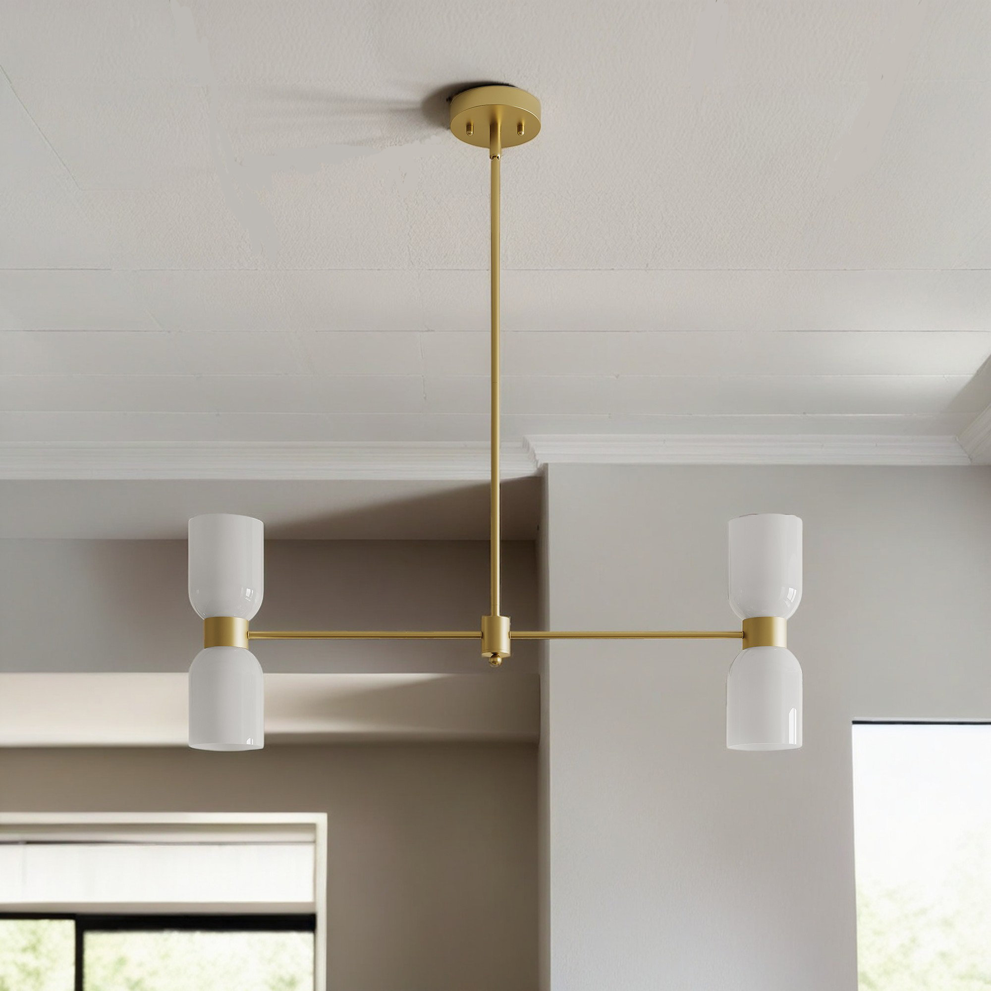 Joss & Main Eugenie 4 - Light Dimmable Steel Modern Linear Gold ...