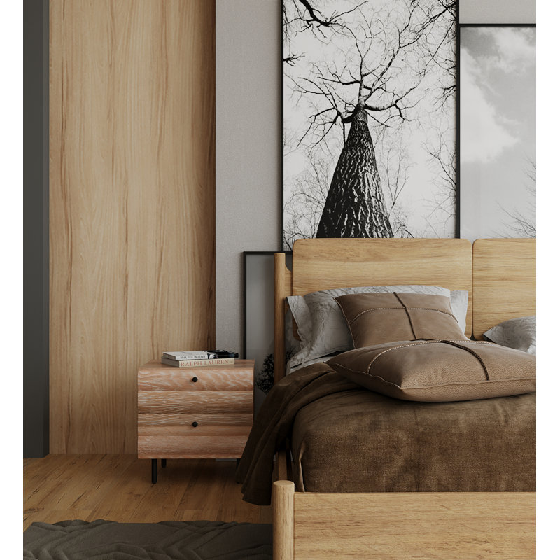 AllModern Zendra Daniel Queen Bed Natural | Wayfair