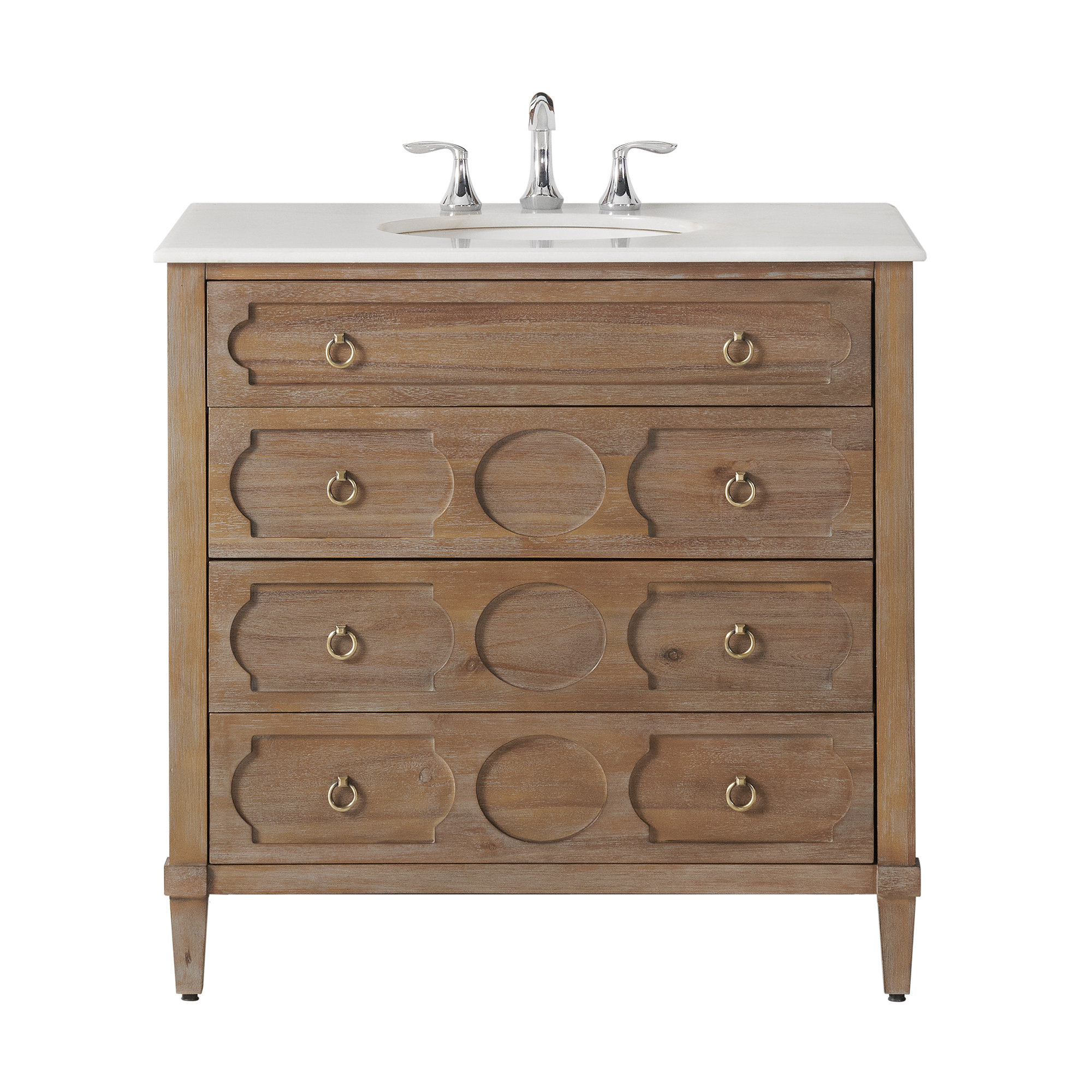 August Grove® Asellus 36"W x 22"D Bath Vanity in Reclaimed Gray with ...