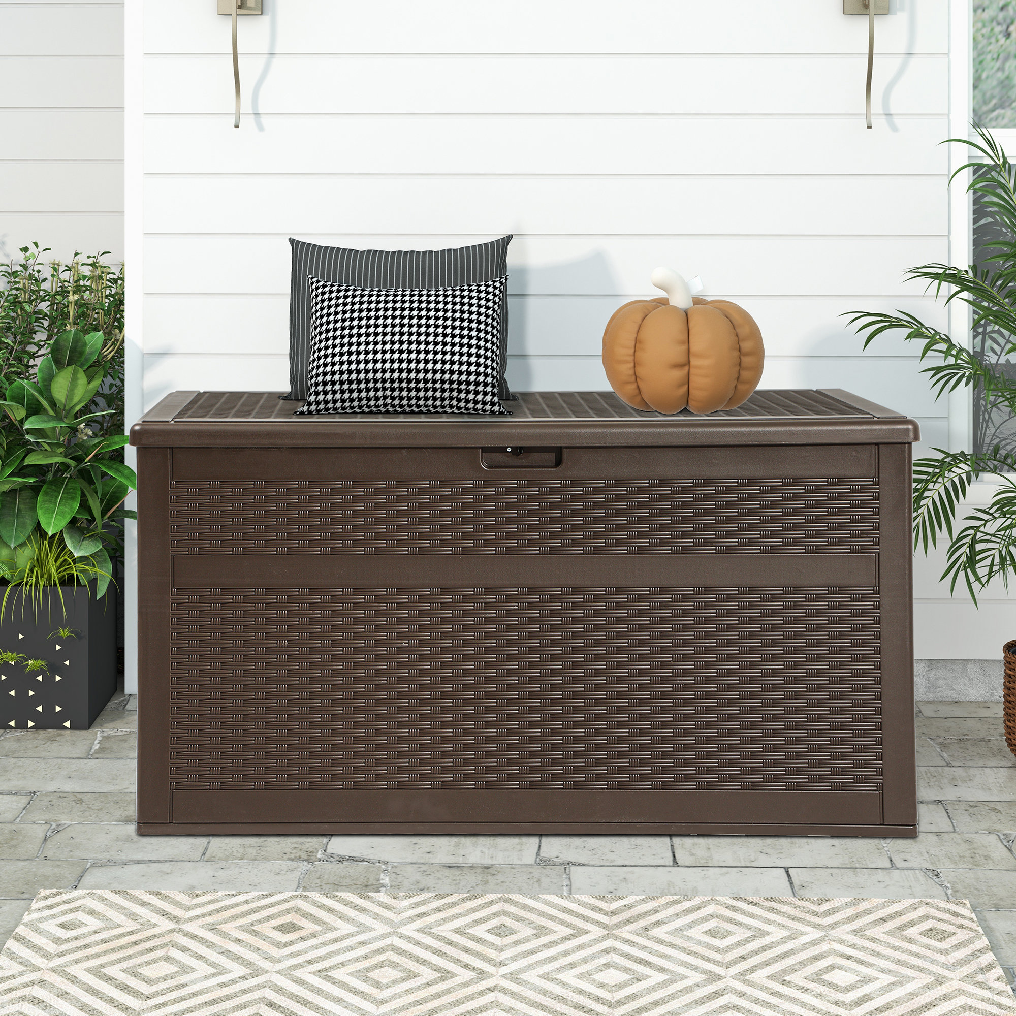 Balconera 230 Gallons Resin Lockable Deck Box & Reviews | Wayfair