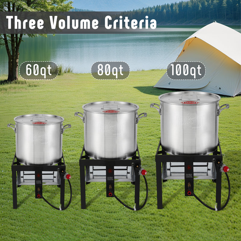 Feasto Outdoor Cooking Series 100 QT Aluminum Propane Single Jet Boil ...