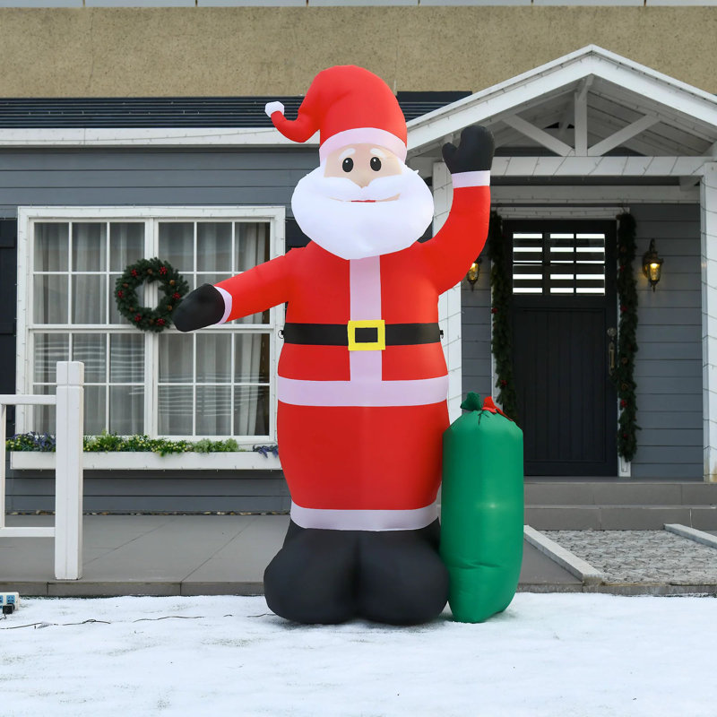 The Holiday Aisle® Outdoor Santa Claus Christmas Holiday Inflatable ...