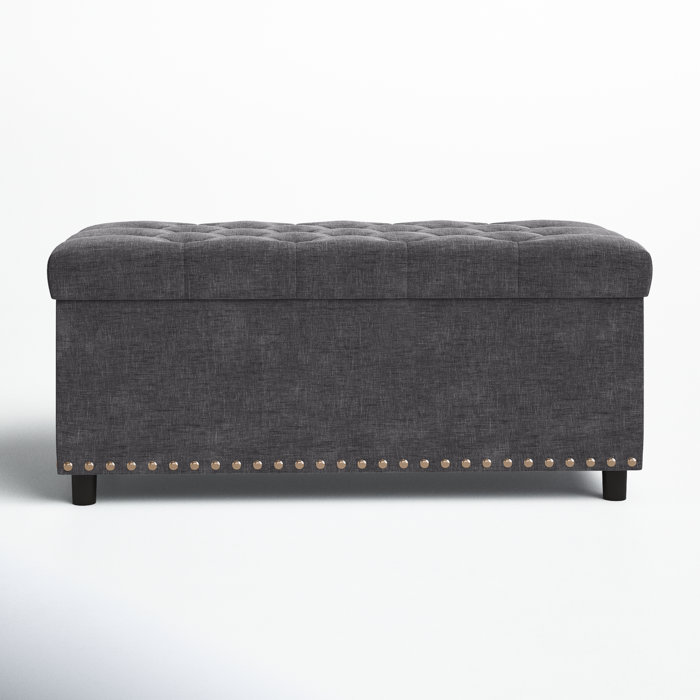 Lark Manor Almarin 35.43" Wide Tufted Rectangle Storage Ottoman ...