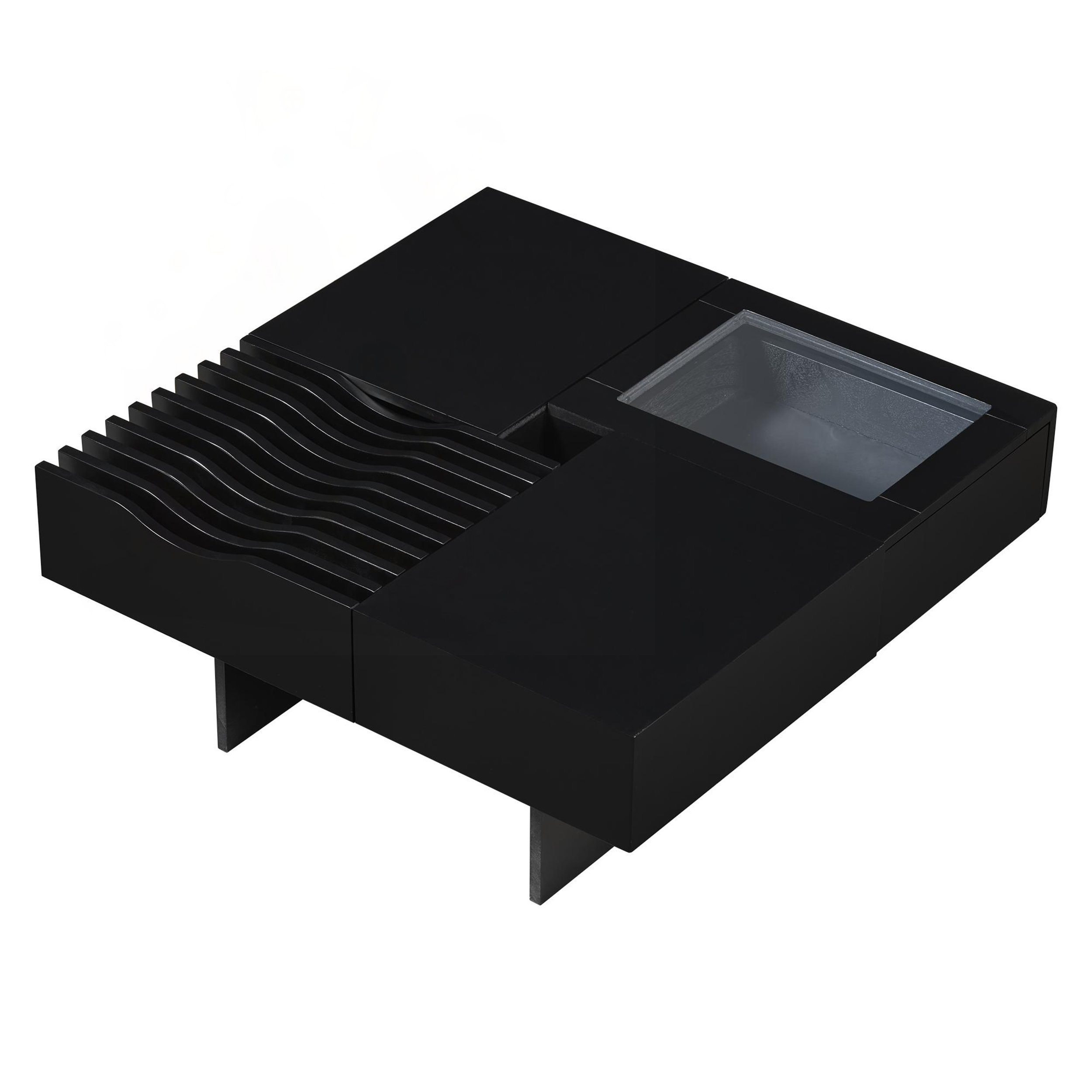 George Oliver 33'' Mid Century Modern Coffee Table, Unique Square ...