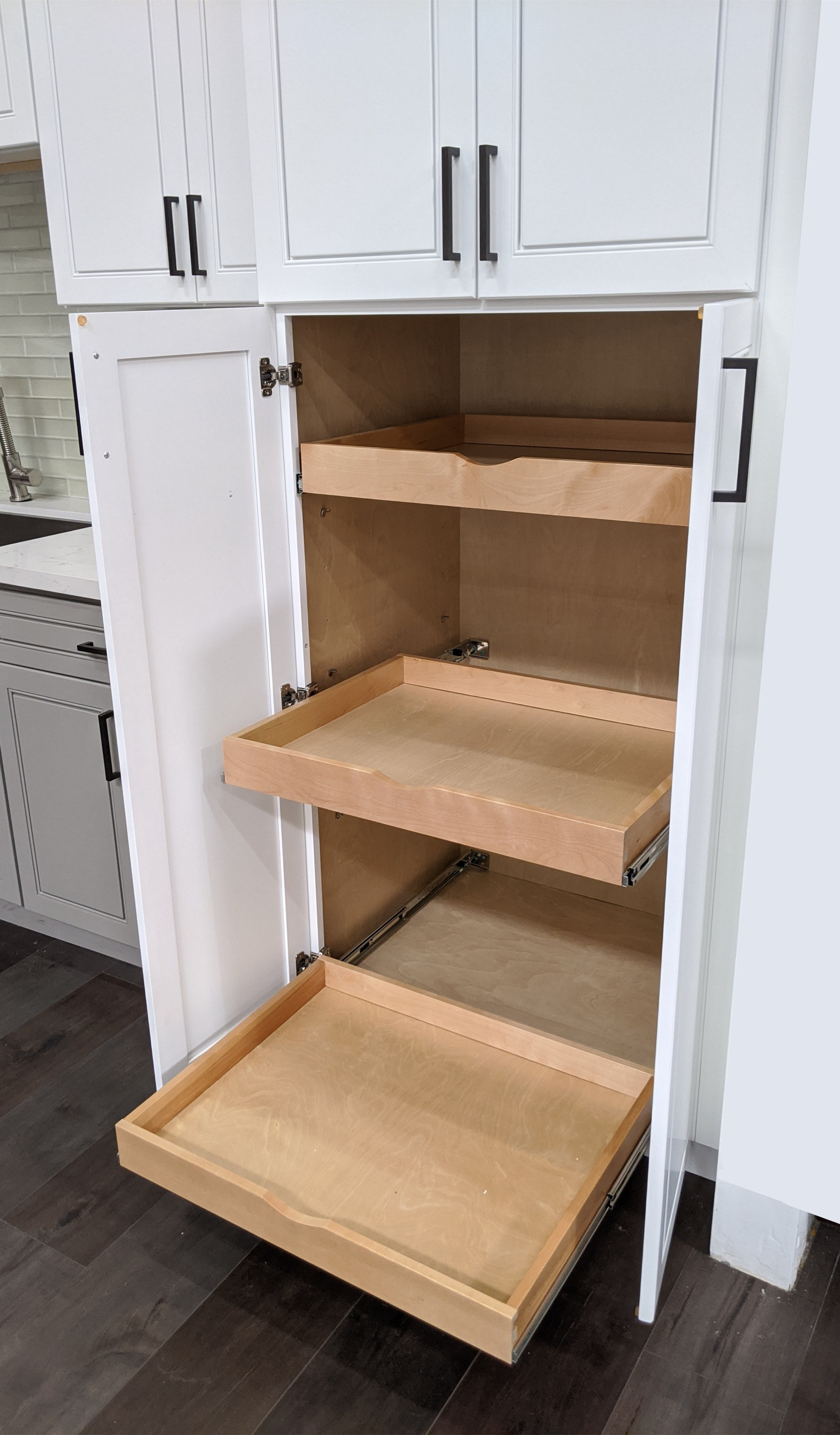 Loon Peak® Pull out drawers for cabinets side mount, Roll out tray for ...