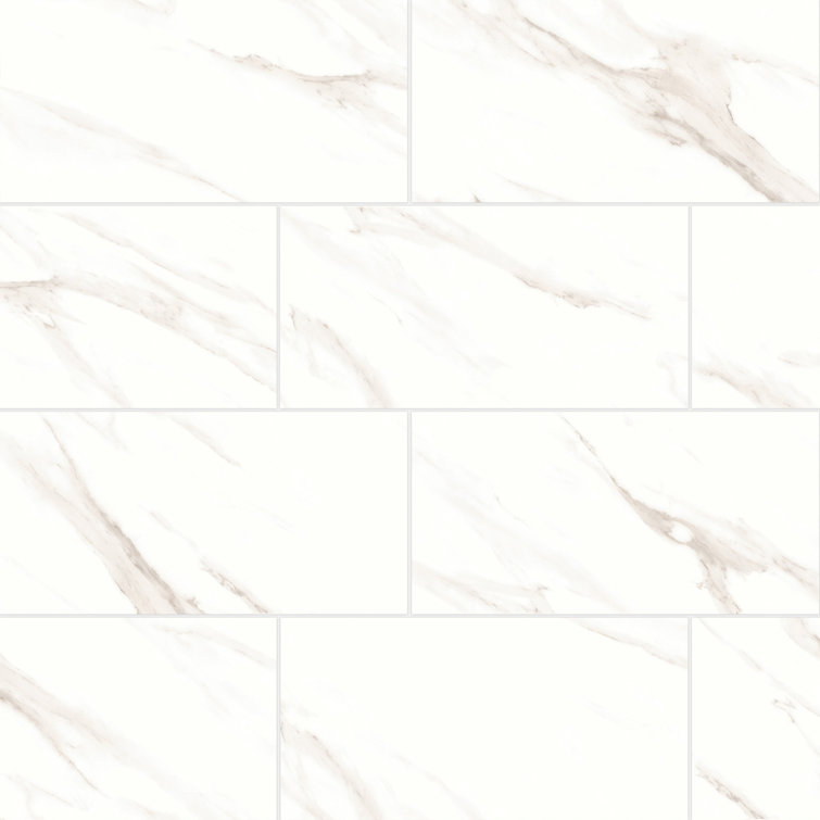 Bedrosians Shandar 12" x 24" Porcelain Marble Look Wall Floor Use Tile ...