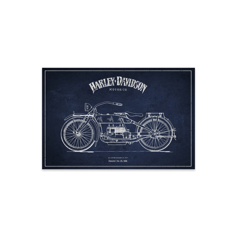 Williston Forge Harley-Davidson Patent Blueprint On Plastic/Acrylic by ...