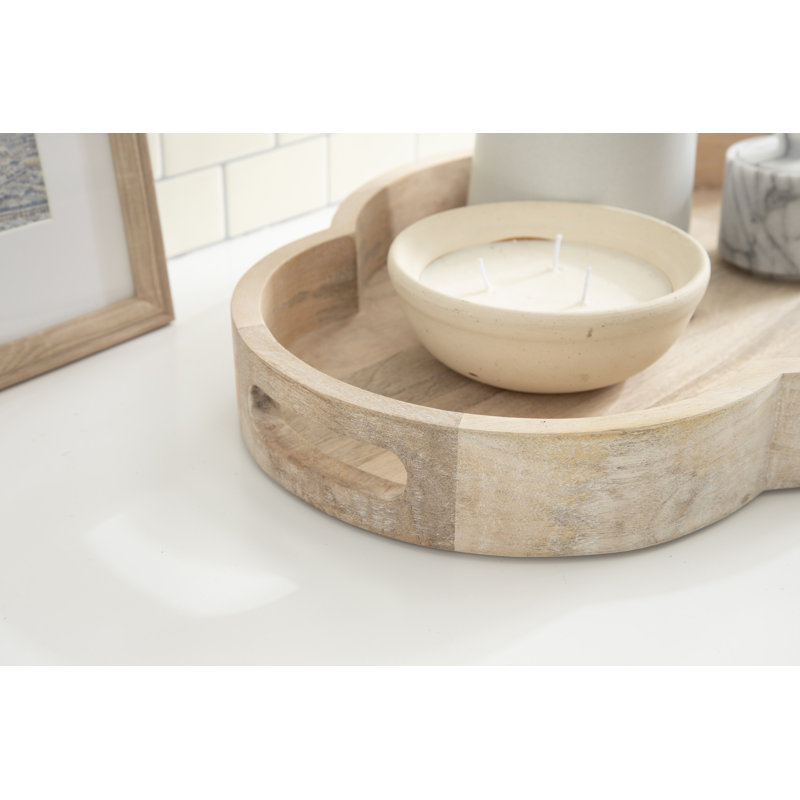 Millwood Pines Rustic Wooden Rectangle Serving Tray | Wayfair