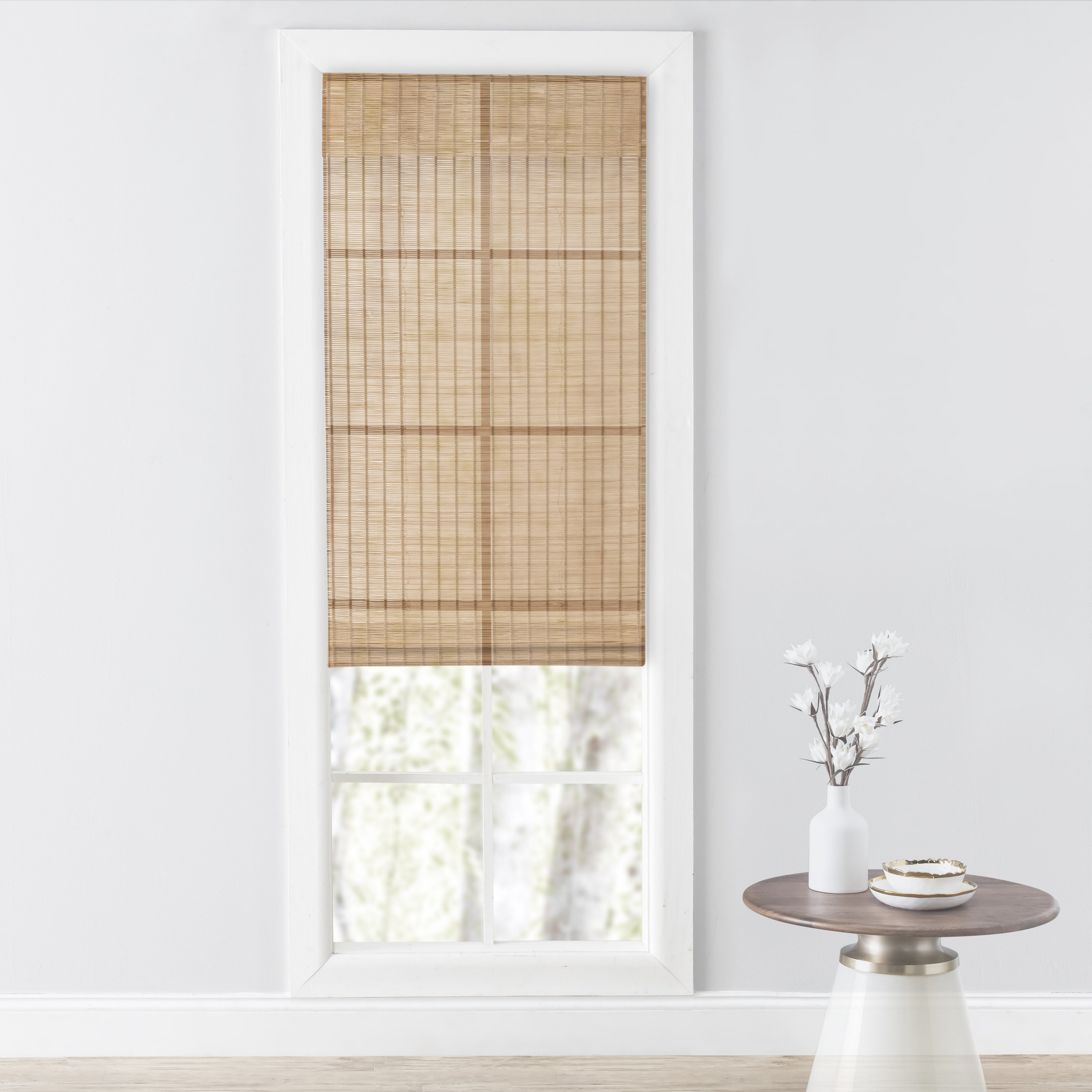 Bay Isle Home™ Cayman Premium Cordless Semi Sheer Woven Bamboo Roman ...