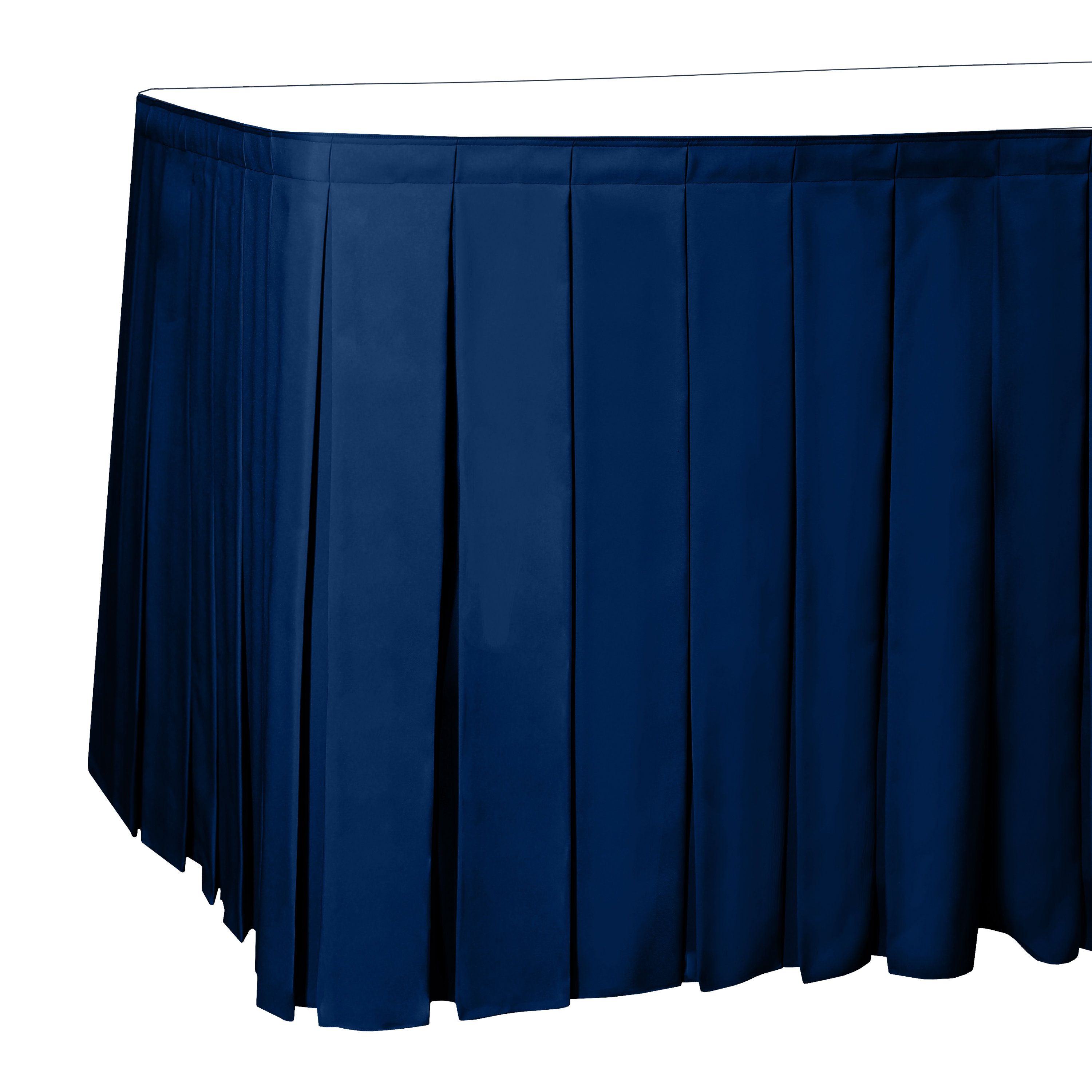 Ultimate Textile 7 Ft. Box Pleat Polyester Table Skirt - 36" Counter ...