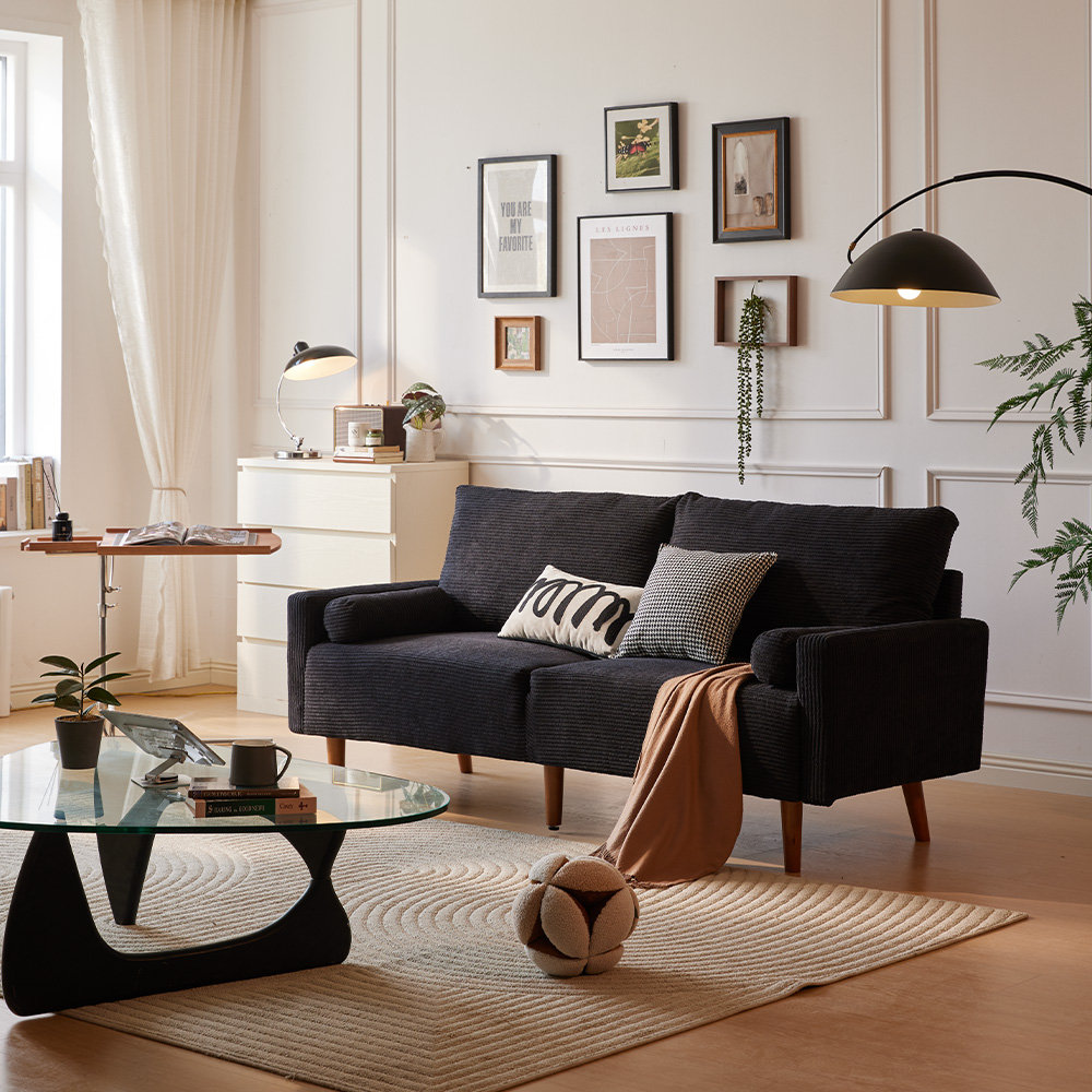 George Oliver Kiry 78.74'' Square Arm Loveseat & Reviews | Wayfair