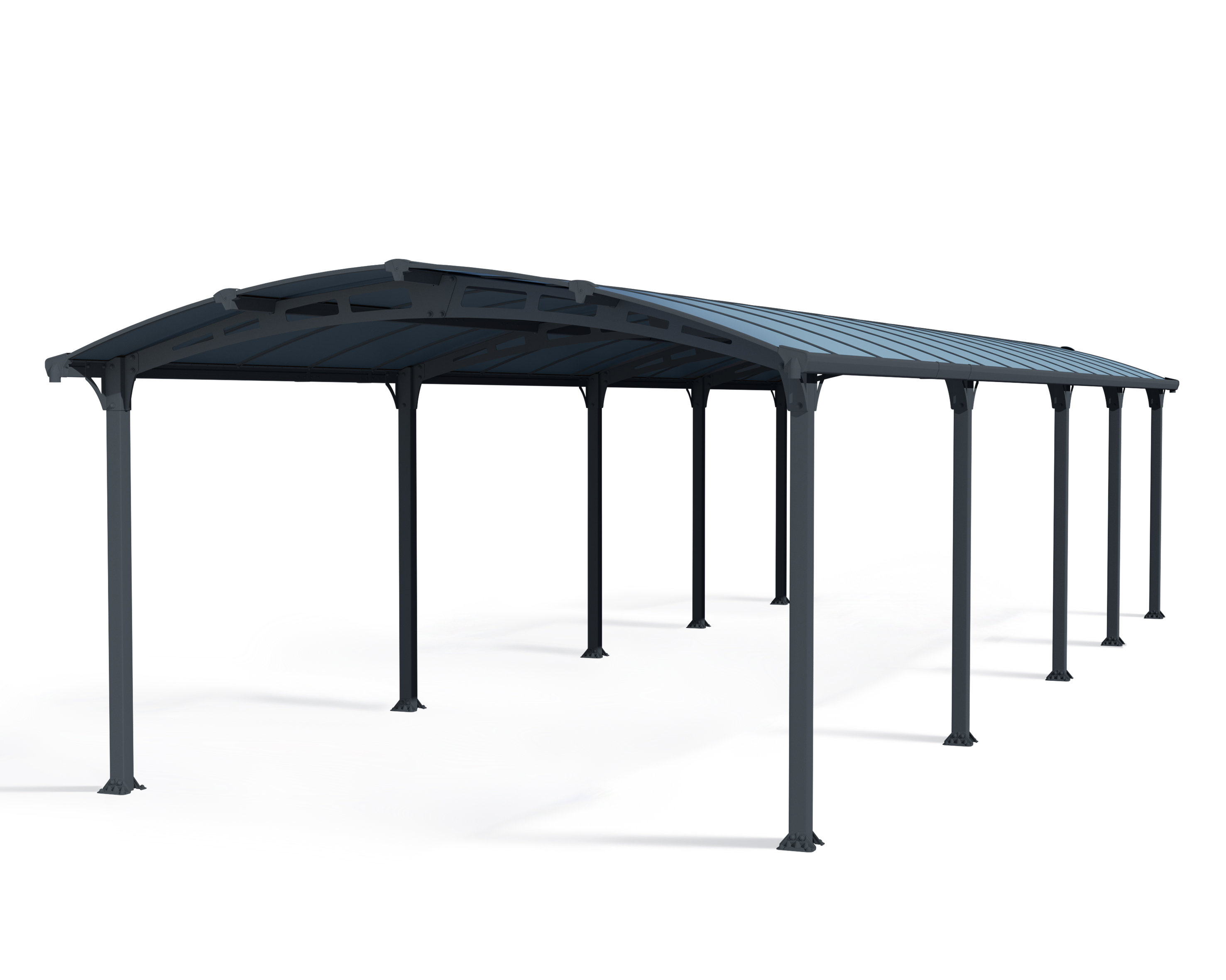 Canopia Palram - Canopia Arcadia 12' W x 35' D Polycarbonate Galvanized ...