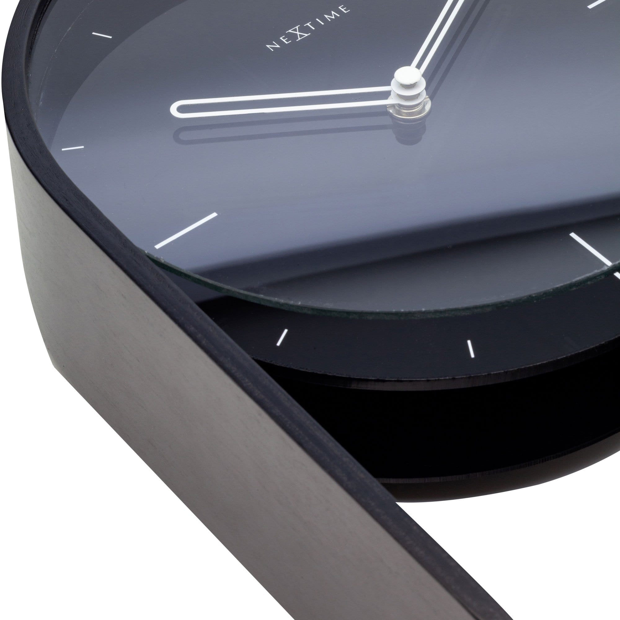 Latitude Run® Analog Wood Quartz Tabletop Clock in Black | Wayfair