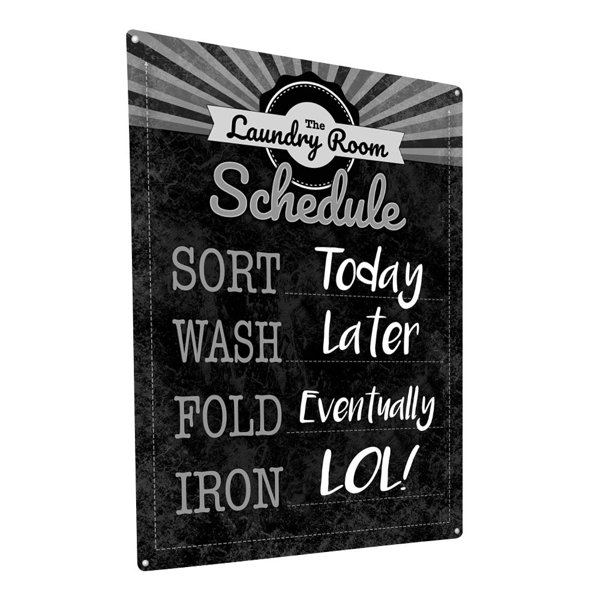 Trinx Laundry Room Schedule Metal Sign - Wayfair Canada