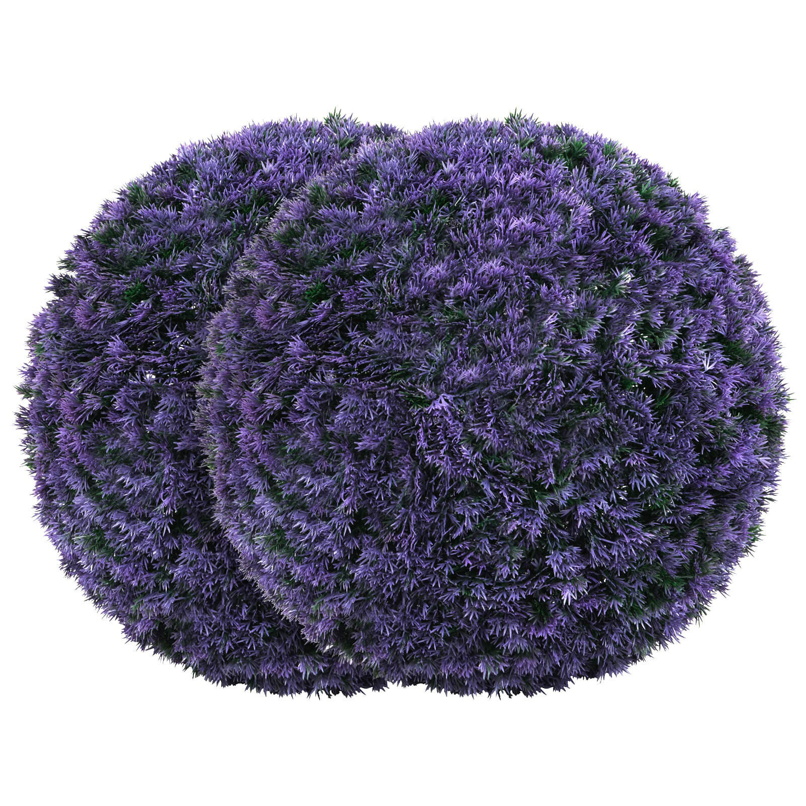Primrue 2 Pcs 15" Artificial Plant Boxwood Topiary Ball Faux Lavender ...