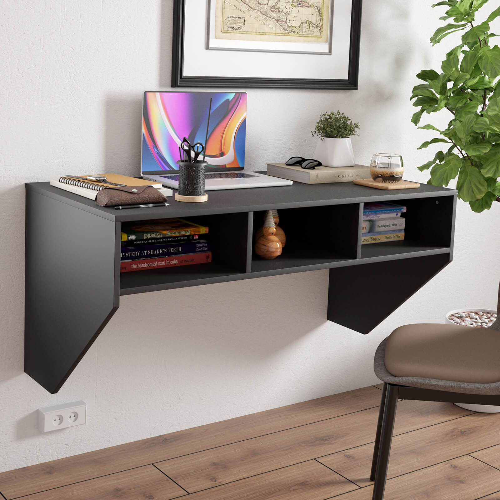17 Stories Wall Mounted Computer Desk | Wayfair.co.uk