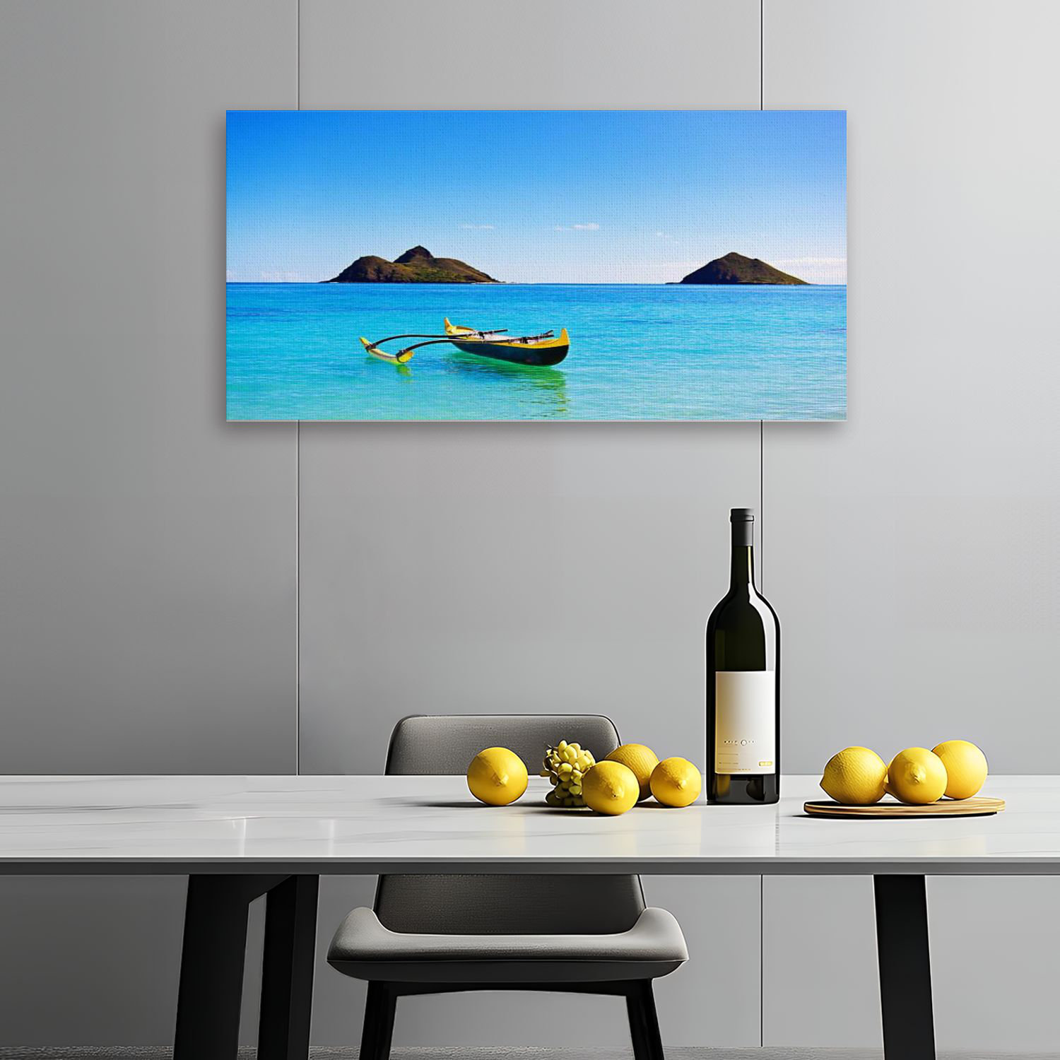 Bay Isle Home™ Canvas Wall Art Outrigger Canoe off Lanikai Beach ...